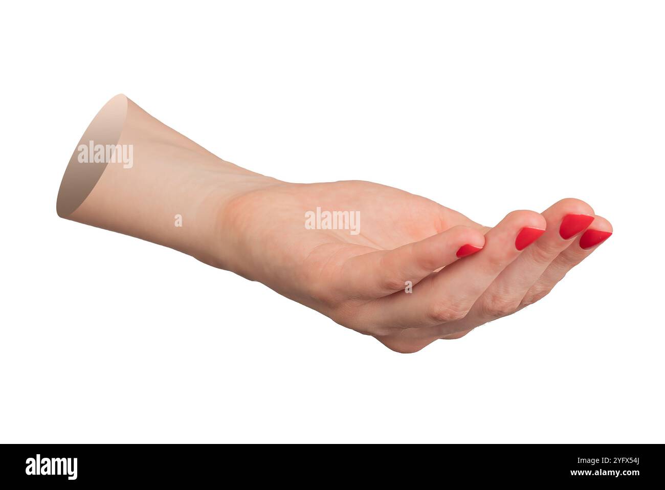 Woman cupping front view Cut Out Stock Images & Pictures - Alamy