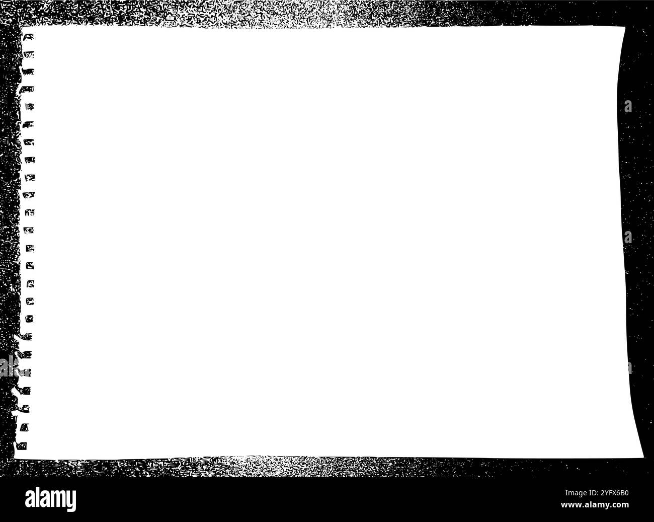 Retro paper background with black frame and grainy noise and grit ...