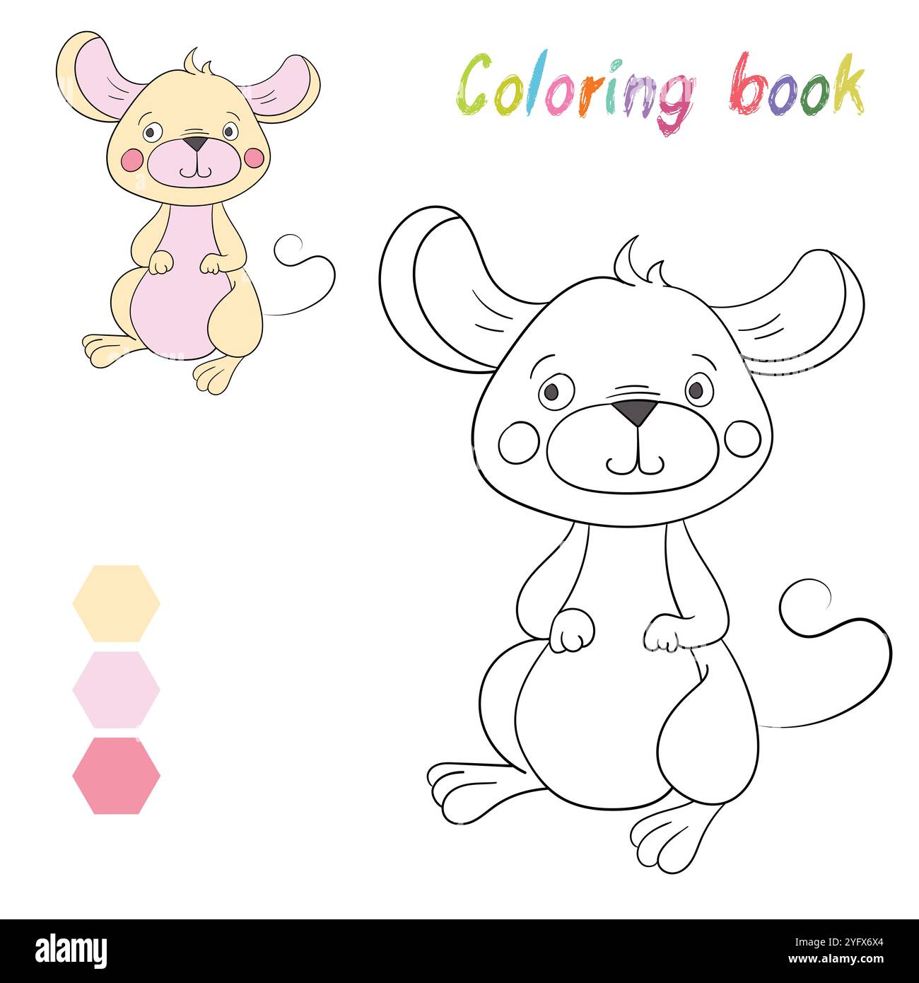 Coloring book mouse kids layout for game Stock Vector Image & Art - Alamy