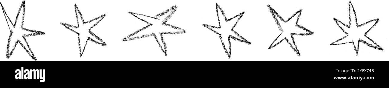 Set color pastel star Black and White Stock Photos & Images - Alamy