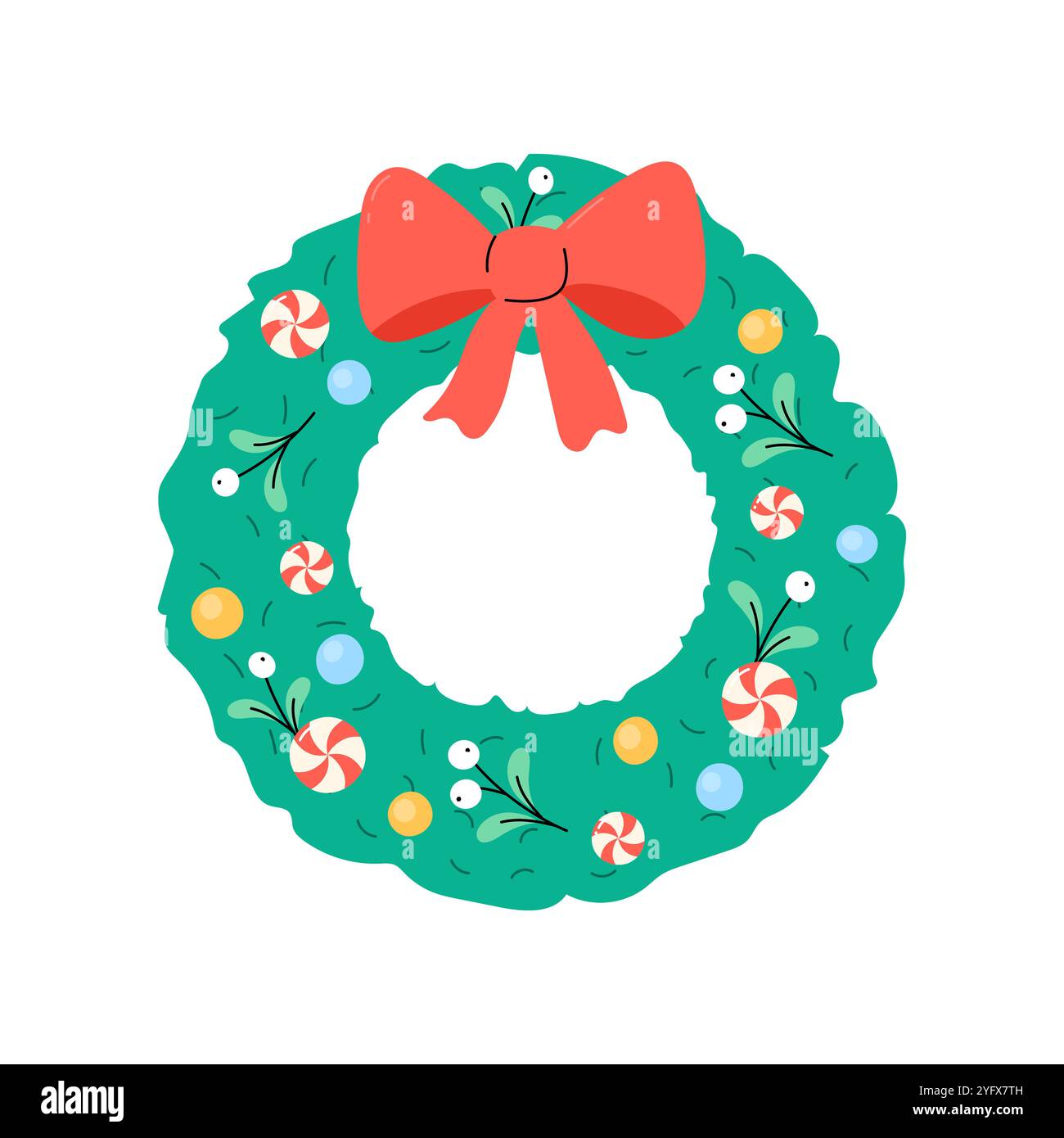 Mistletoe round Stock Vector Images - Alamy