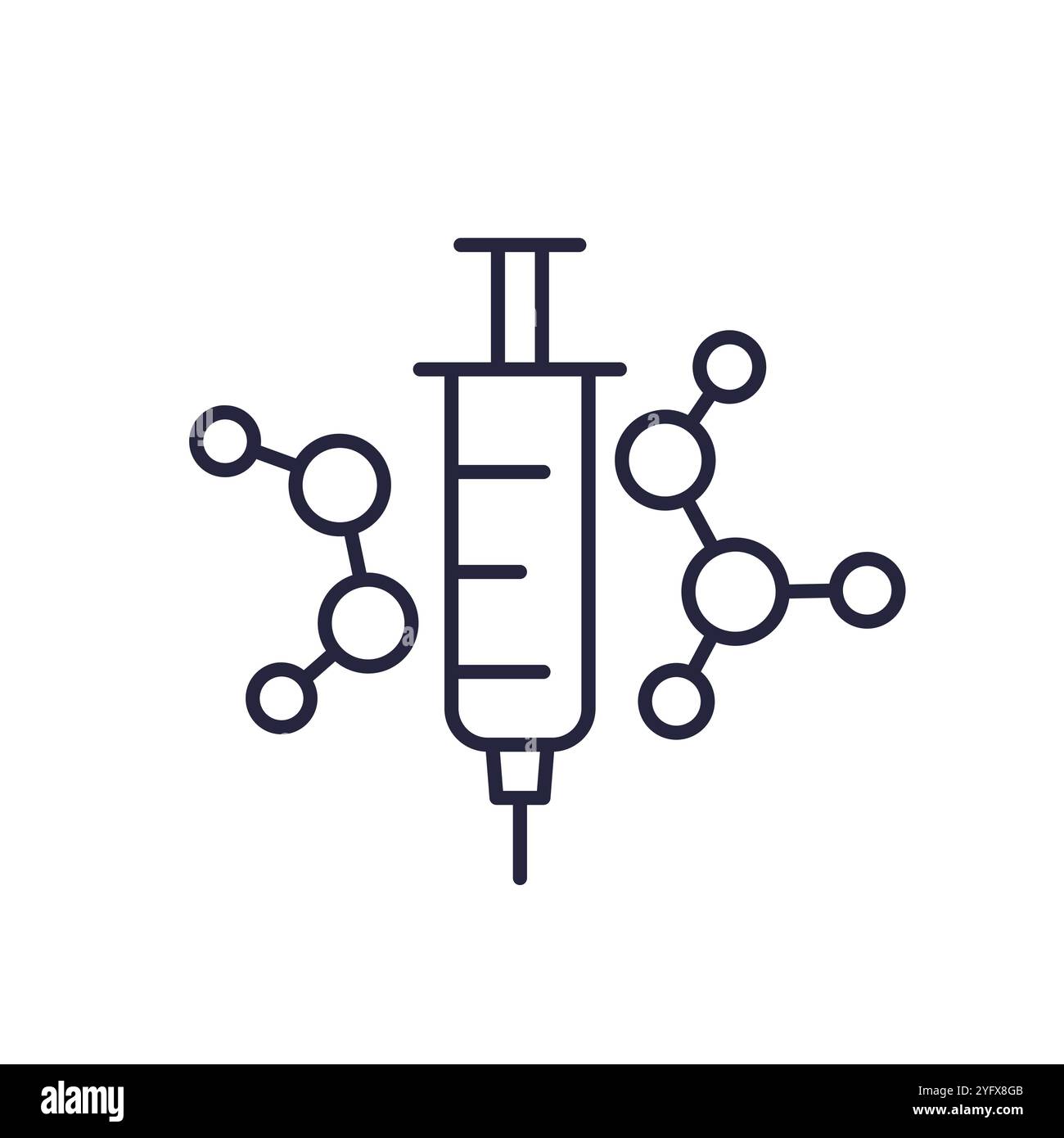 Collagen injection icon outline Stock Vector Images - Alamy