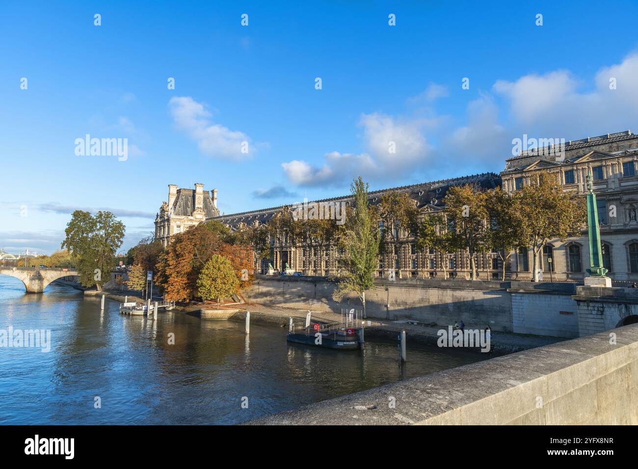 Louvre palace and tour eiffel hi-res stock photography and images - Alamy