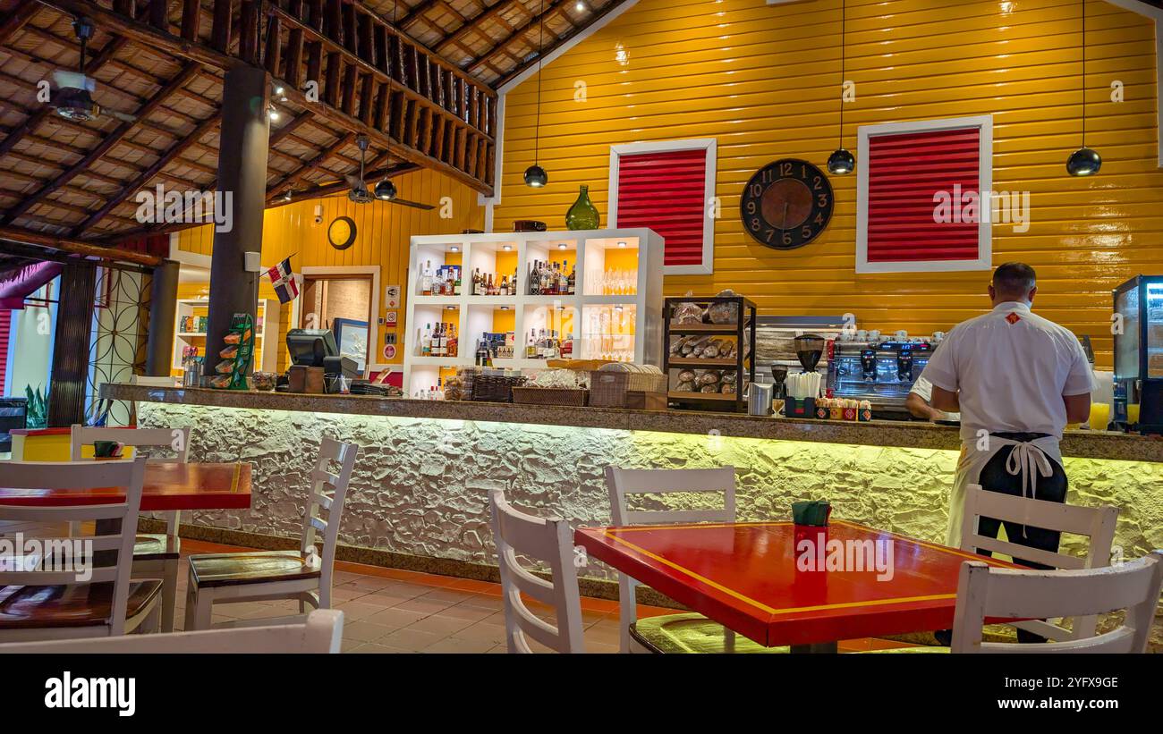 Dominican restaurant interior. Typical high end place in the country ...