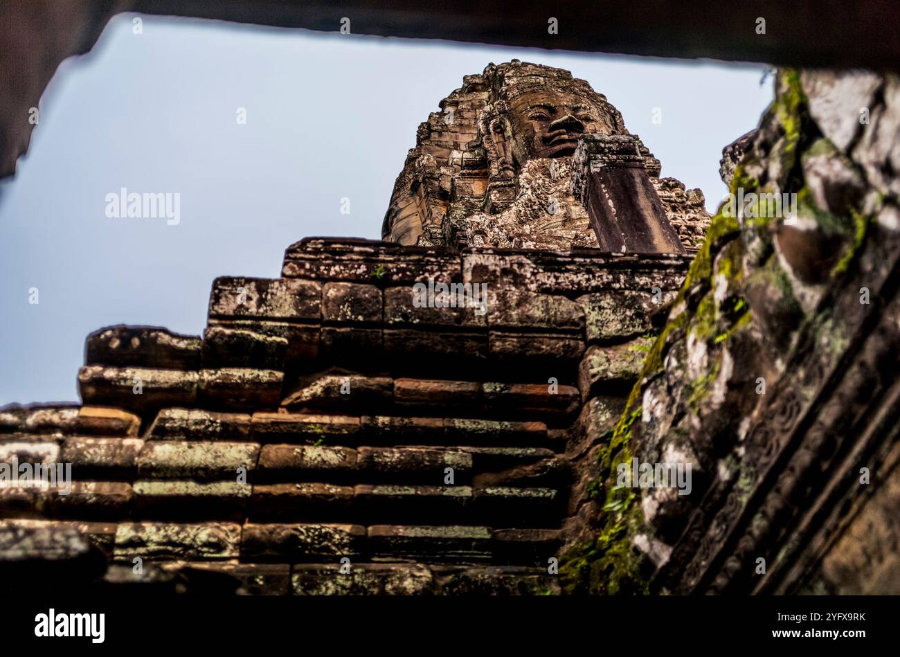 Details of the Banyon temple complex in Cambodia Stock Photo - Alamy