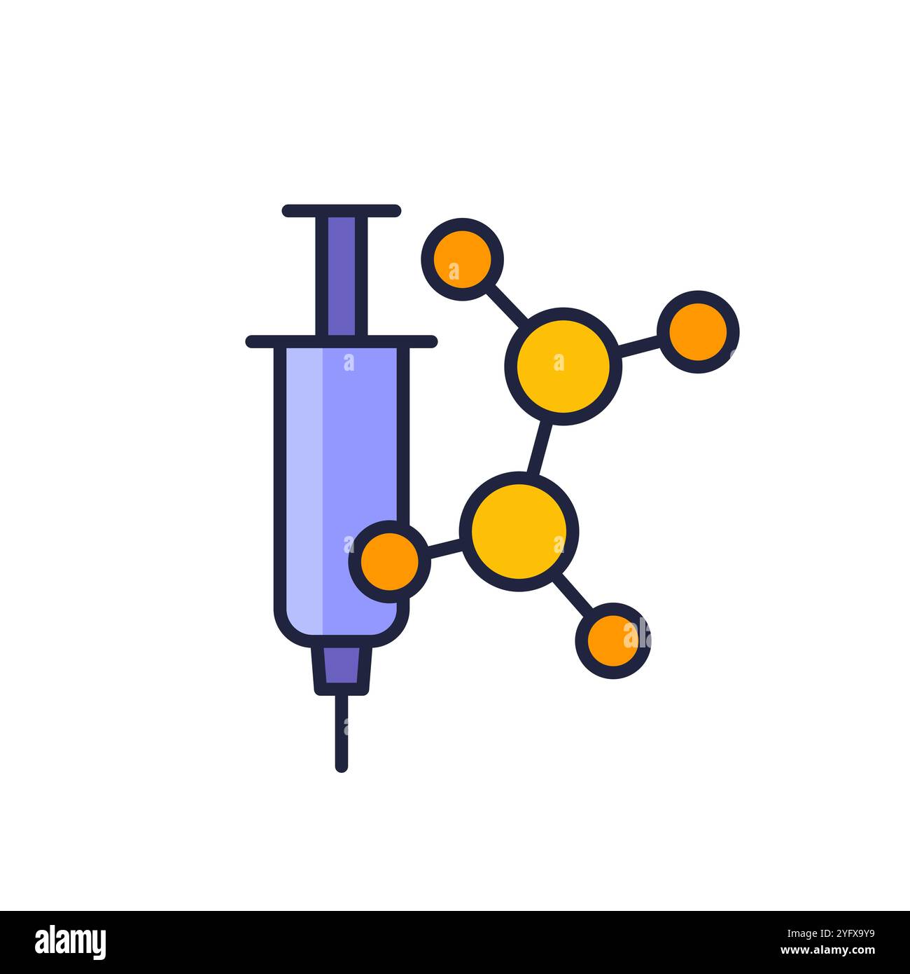 Collagen injection icon outline Stock Vector Images - Alamy