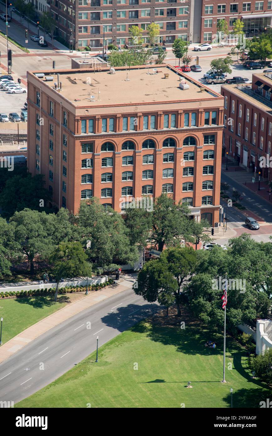 The Sixth Floor Museum at Dealey Plaza view from the Reunion Tower ...