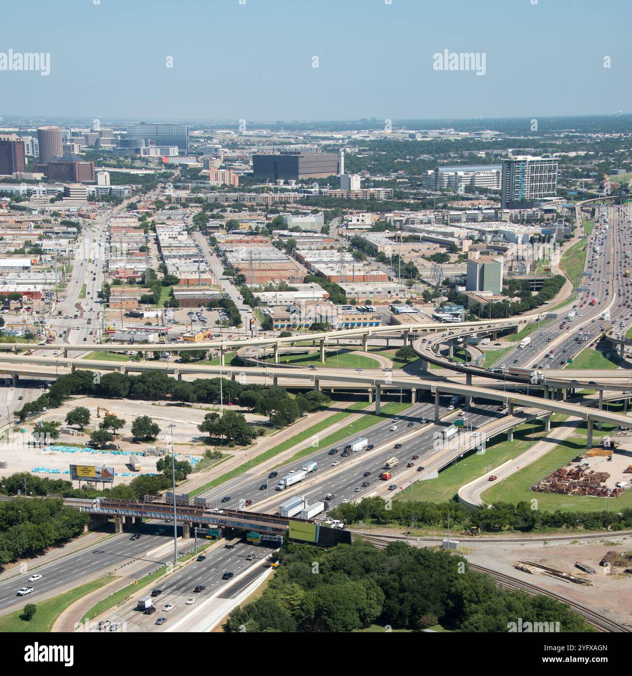 View of Dallas Texas from the Reunion Tower Stock Photo - Alamy
