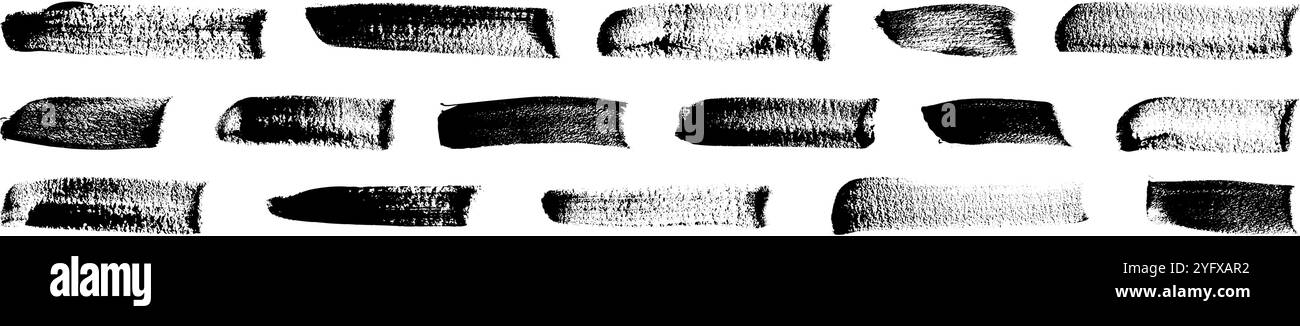 Distressed brush stroke frame set with ink texture and spray paint ...