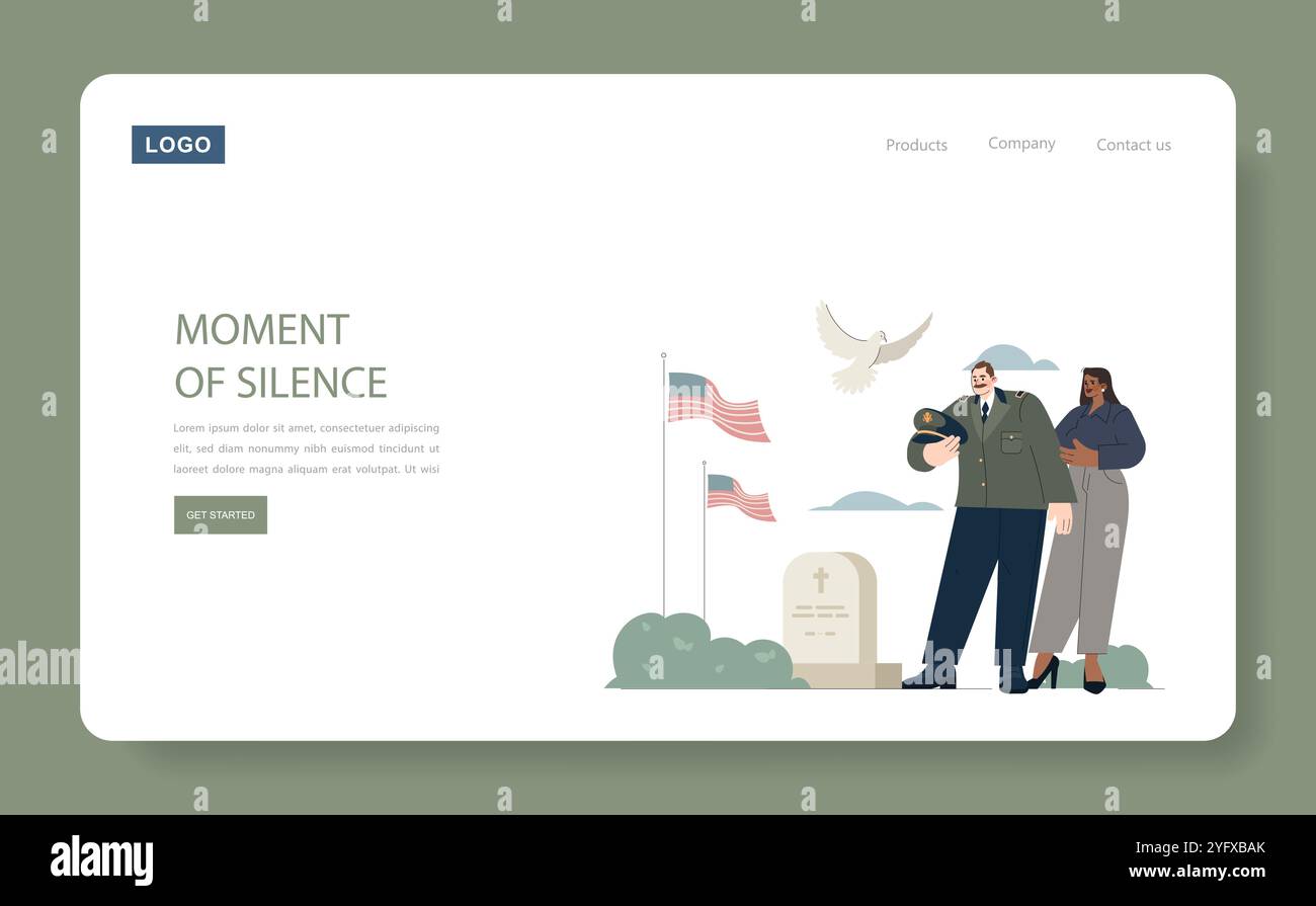 Veteran Tribute vector. Respectful moment for fallen soldiers with military saluting and ...