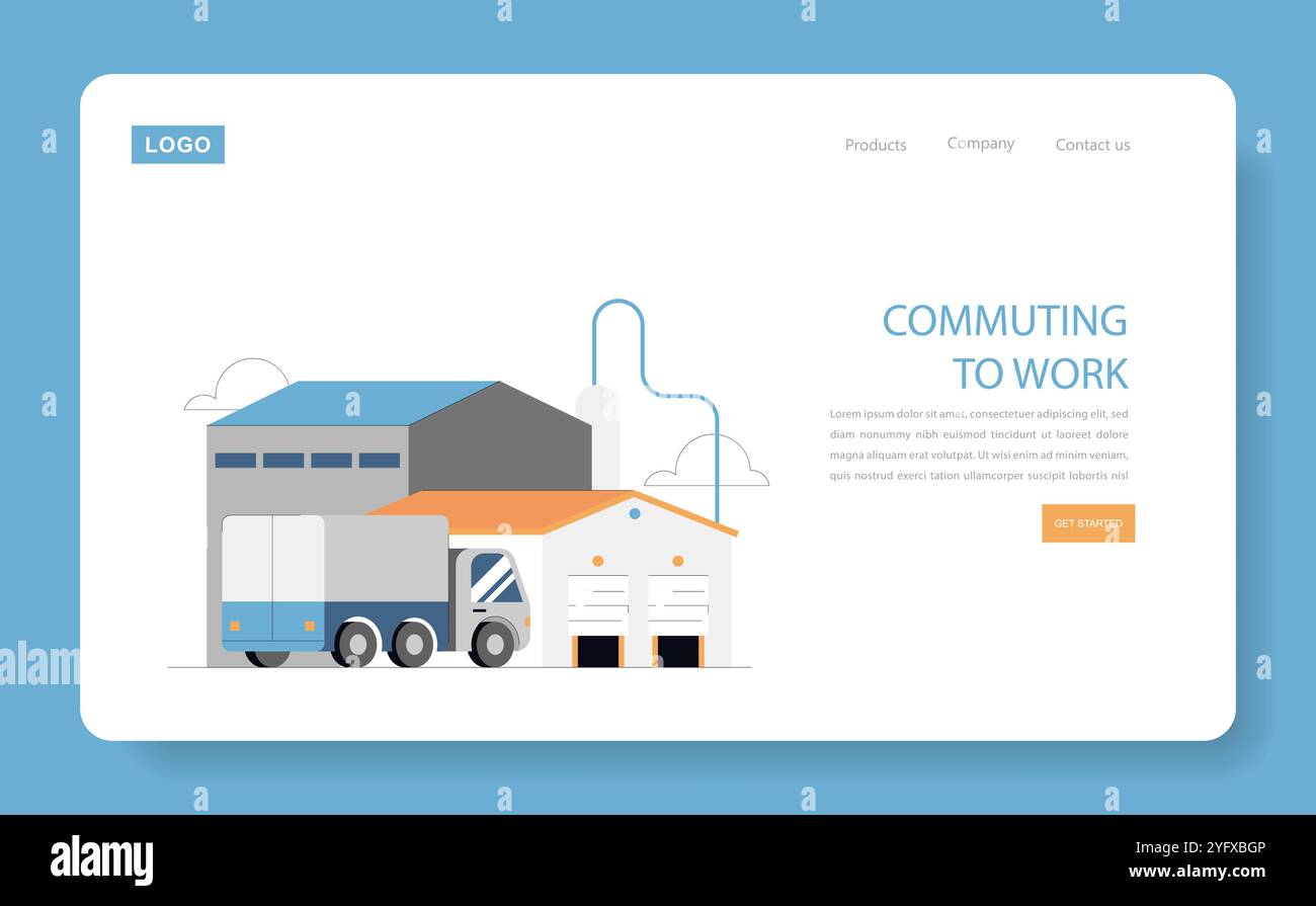 Delivery service vector illustration. A truck departing from a ...