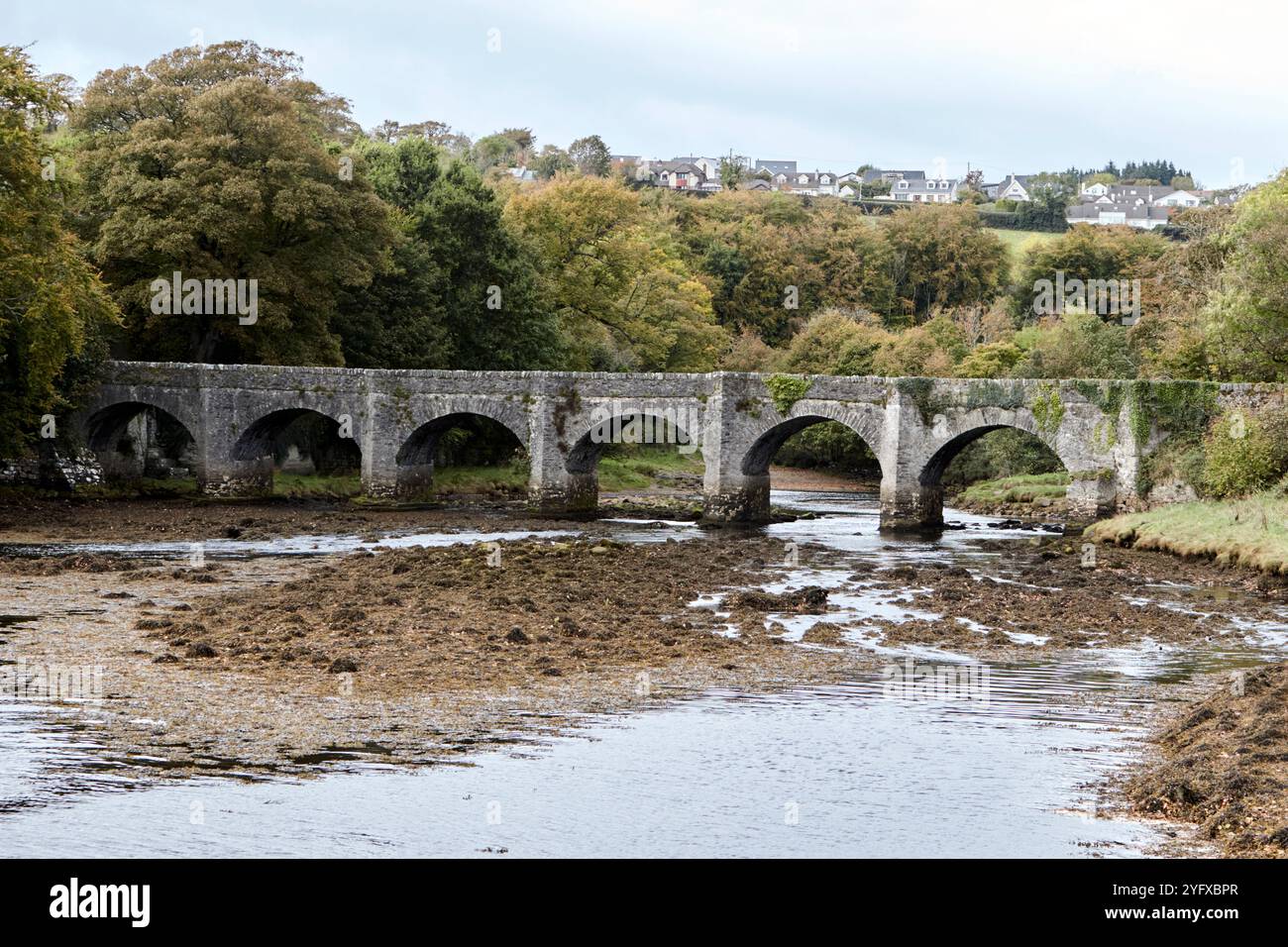 castle bridge over the crana river swan park buncrana, county donegal ...
