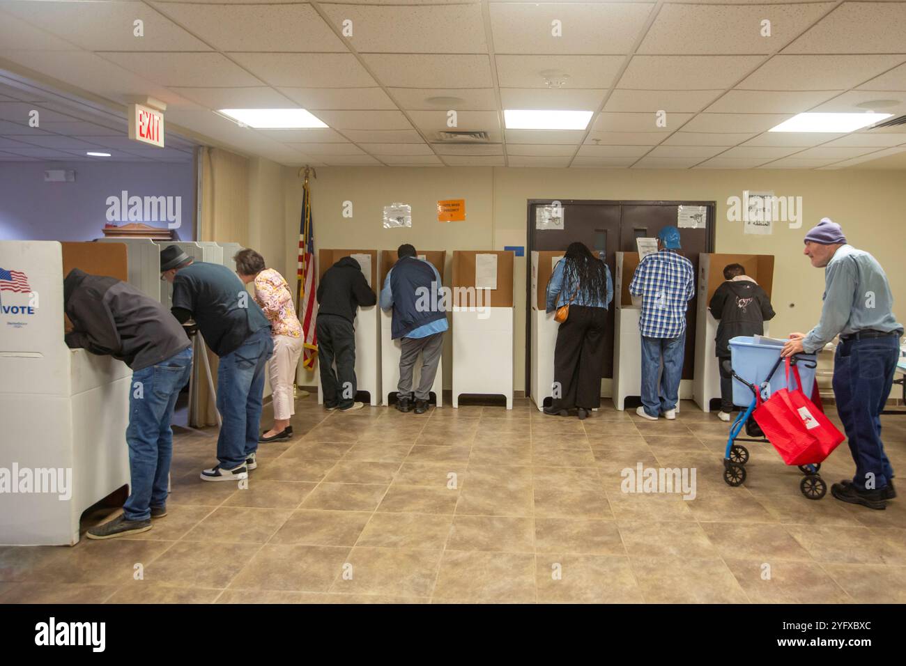 Hamtramck, Michigan, USA. 5th Nov, 2024. Voters cast ballots in the ...
