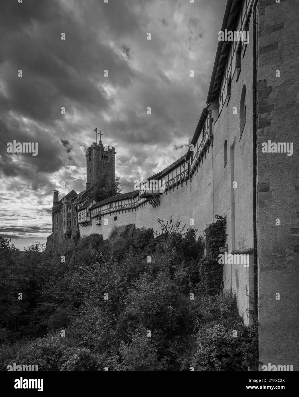 Germany eisenach wartburg castle Black and White Stock Photos & Images ...