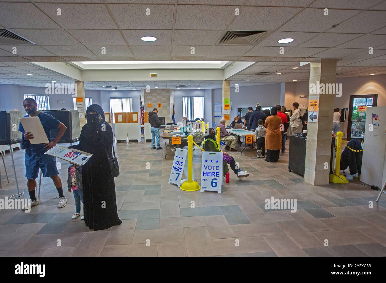 Hamtramck, Michigan, USA. 5th Nov, 2024. Voters cast ballots in the ...