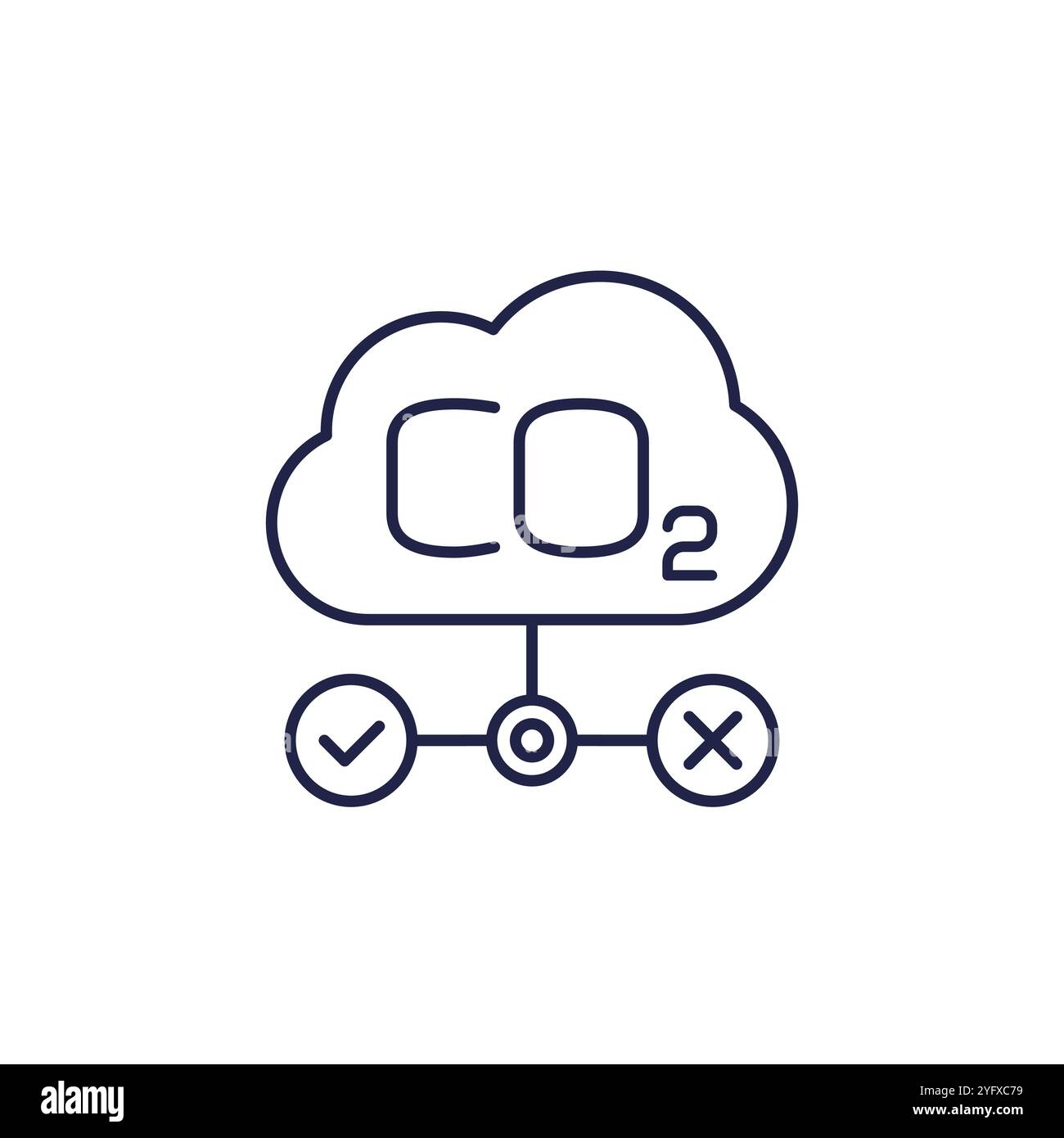 carbon management icon, reducing co2 gas emission Stock Vector Image ...