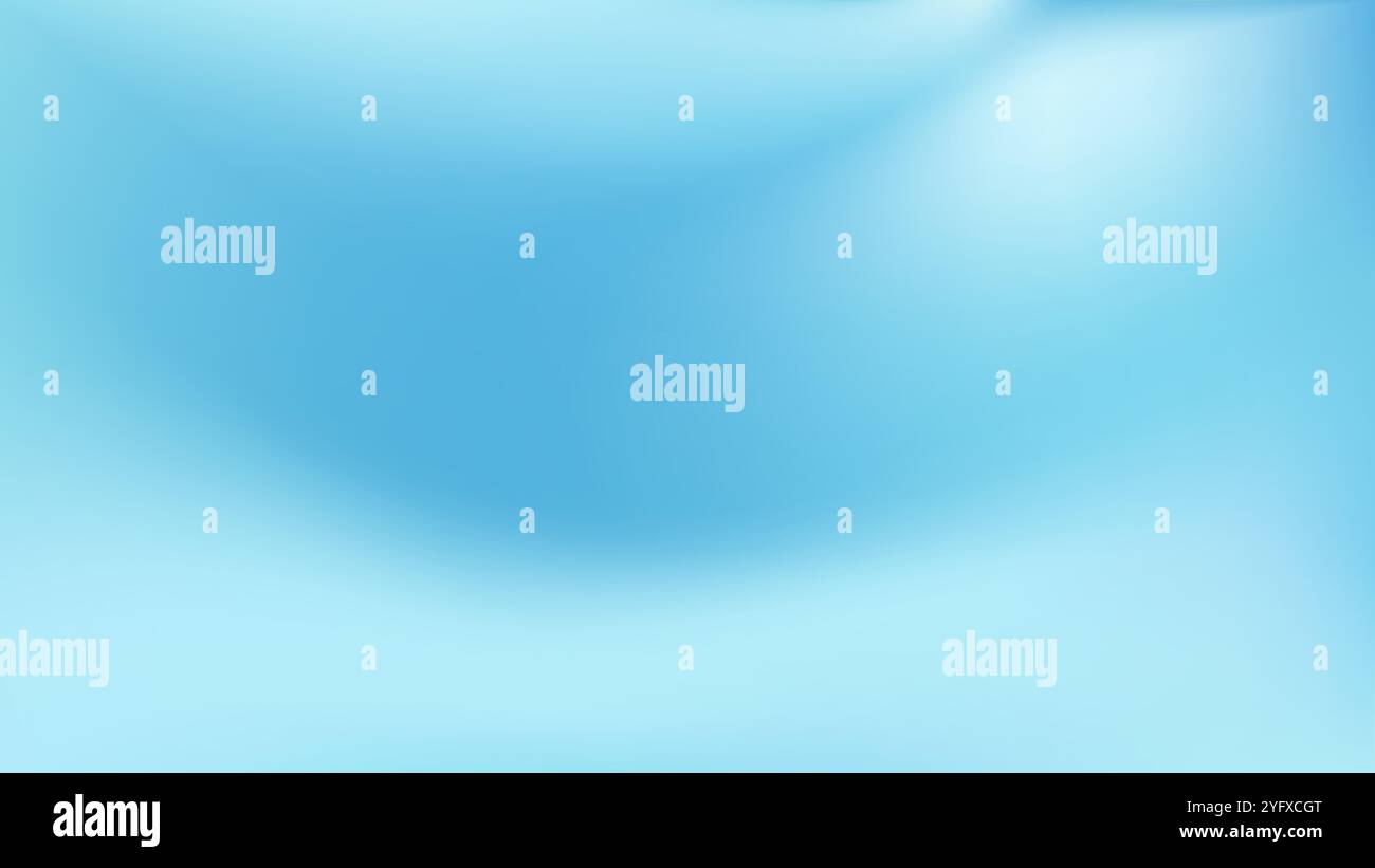 Abstract Blue Gradient Background. Smooth fluid waves in vibrant shades ...