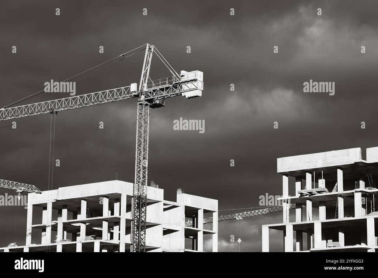 Uzhhorod, Ukraine. 4th Nov, 2024. High-rise buildings under ...