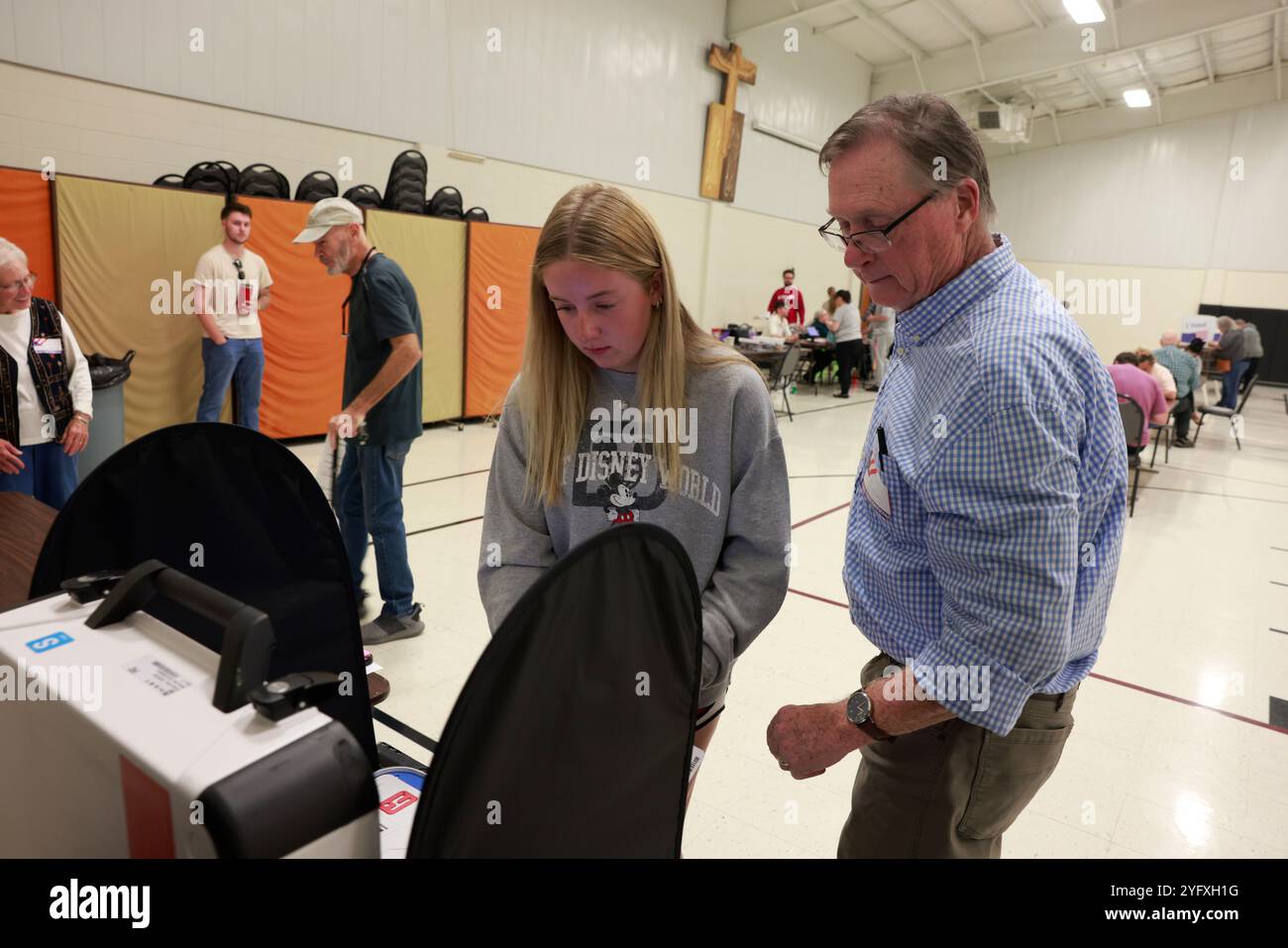 Bloomington, United States. 05th Nov, 2024. Morgan Slaughter, 18, who ...
