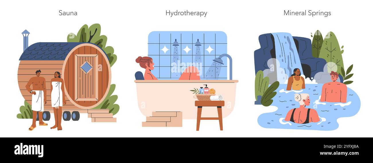 Thermal mineral springs Stock Vector Images - Alamy