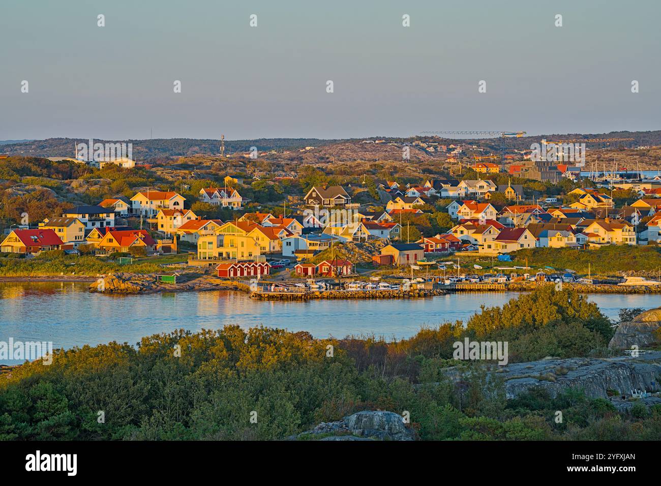 Sunset photo on the skerry island of Hoenoe Stock Photo - Alamy