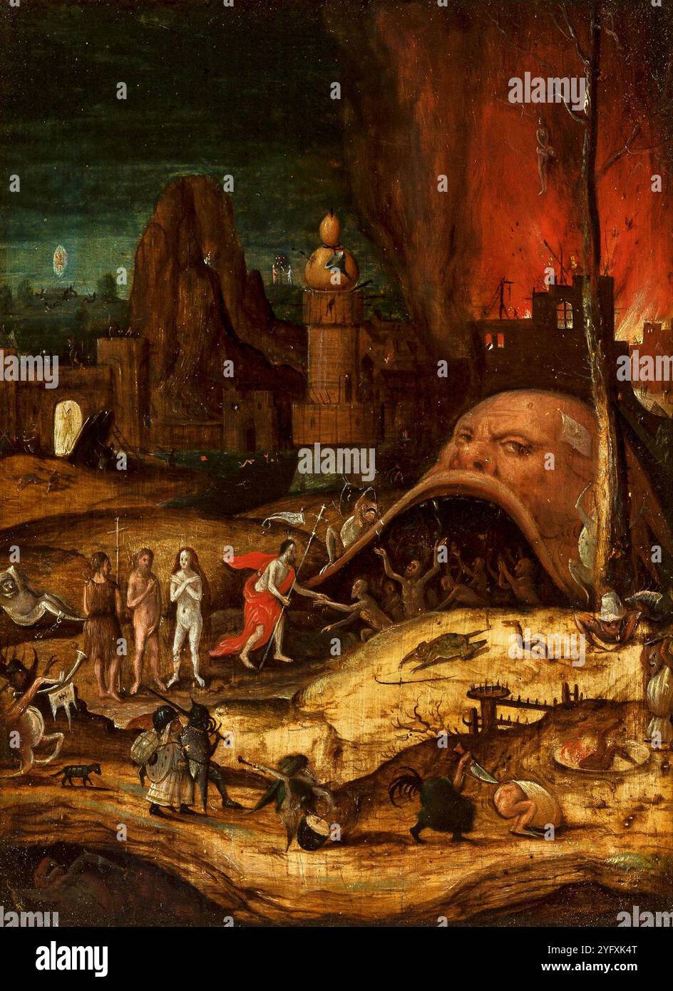 Harrowing of Hell - Christ’s Descent into Limbo Herri met de Bles / After Hieronymus Bosch Stock ...