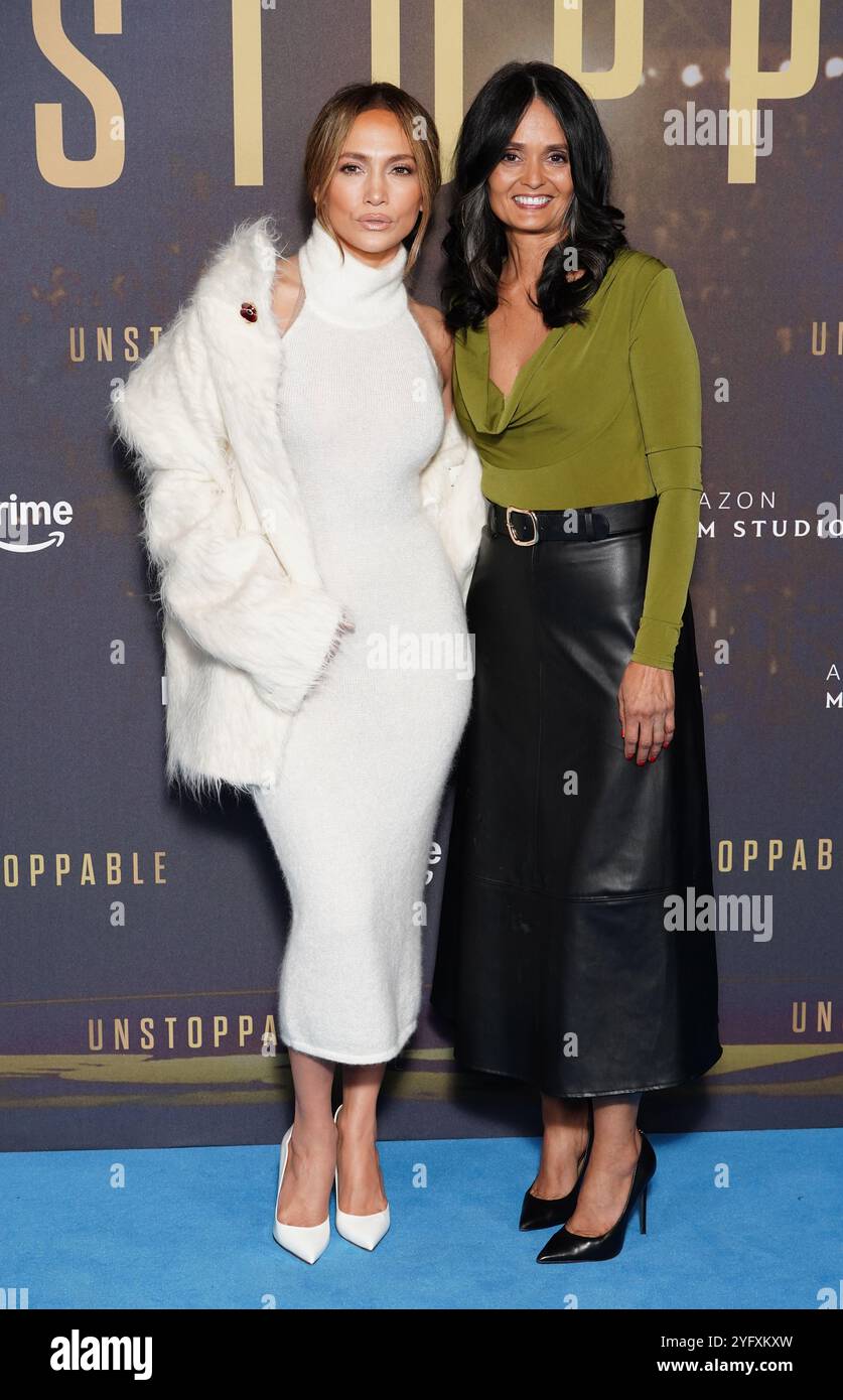 Jennifer Lopez (left) and Judy Robles arrive for a special screening of ...