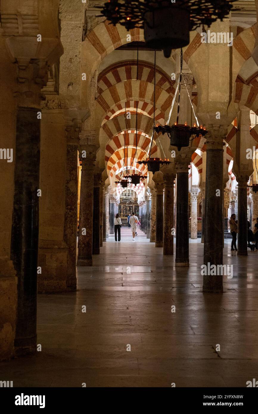 Decorative arches at Mosque–Cathedral of Córdoba, Cathedral of Our Lady ...
