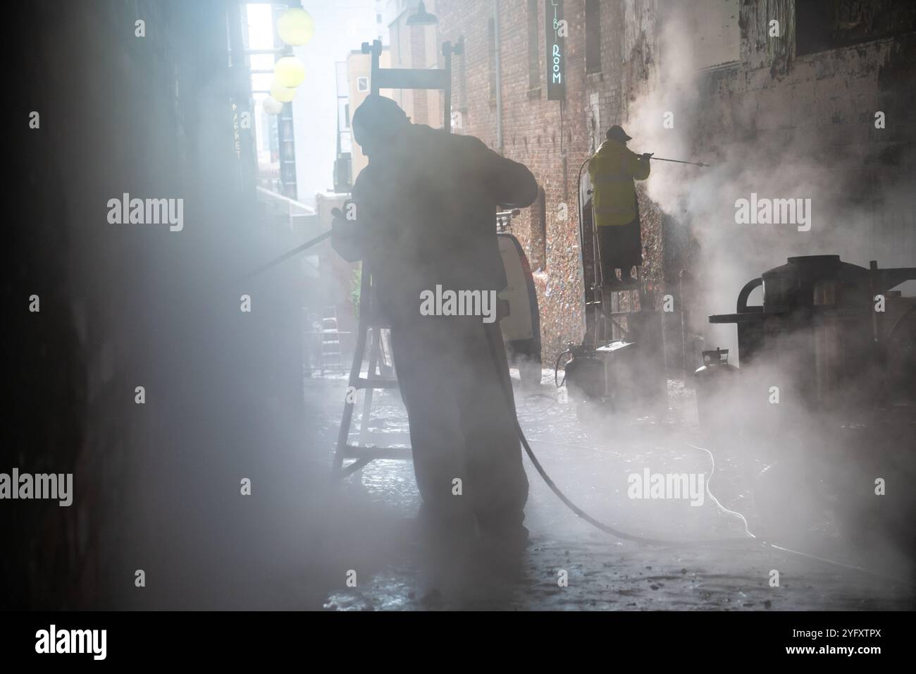 Seattle, USA. 5th Nov, 2024. Day two of the 4-day cleaning of the ...