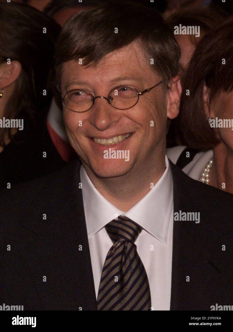 Microsoft boss Bill Gates at the opening of the exhibition -Leonardo da ...