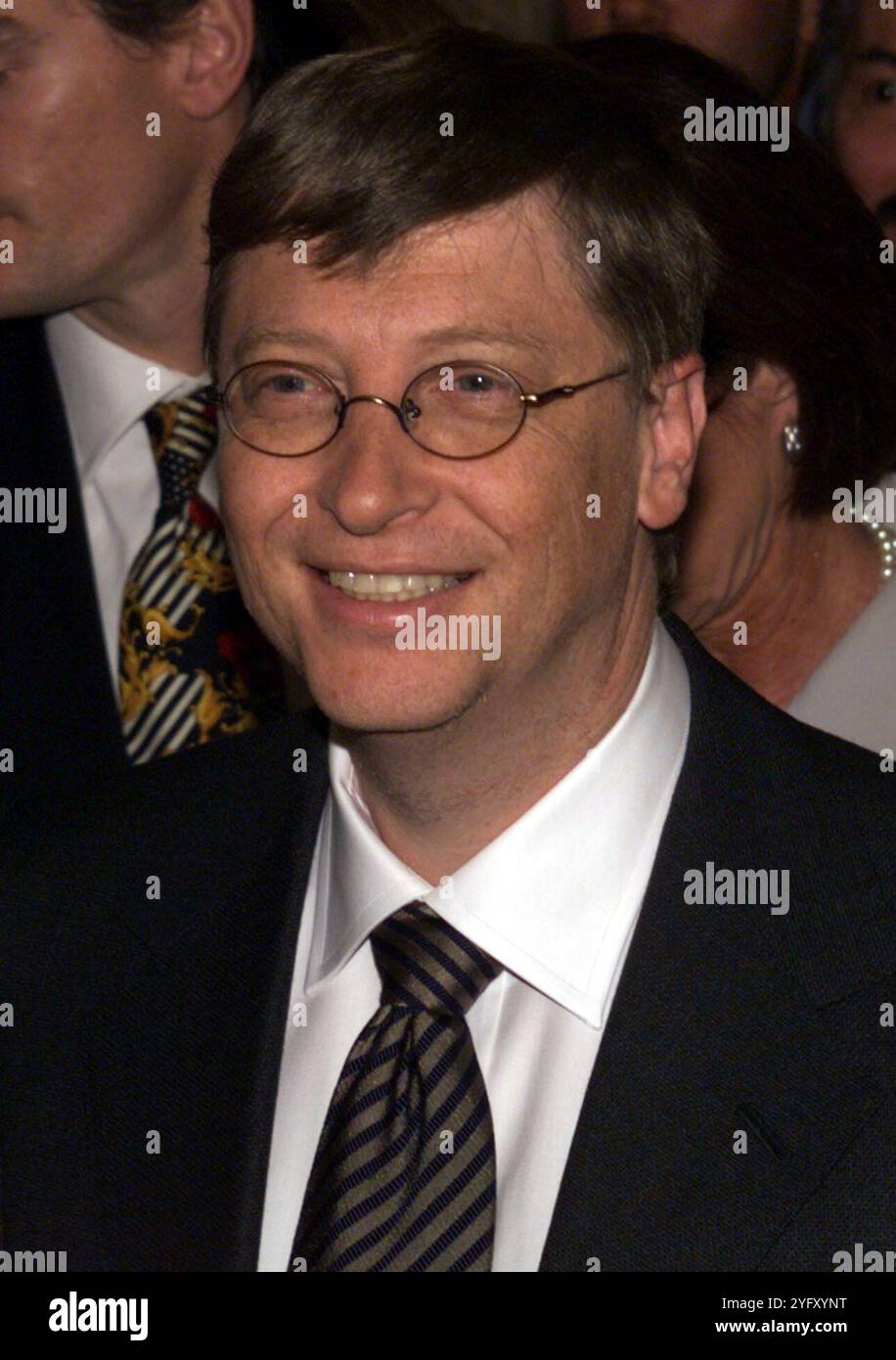 Microsoft boss Bill Gates at the opening of the exhibition -Leonardo da ...