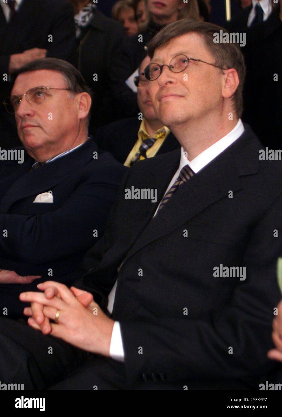 Microsoft boss Bill Gates at the opening of the exhibition -Leonardo da ...