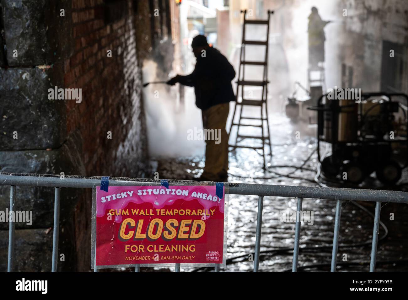 Seattle, USA. 5th Nov, 2024. Day two of the 4-day cleaning of the ...