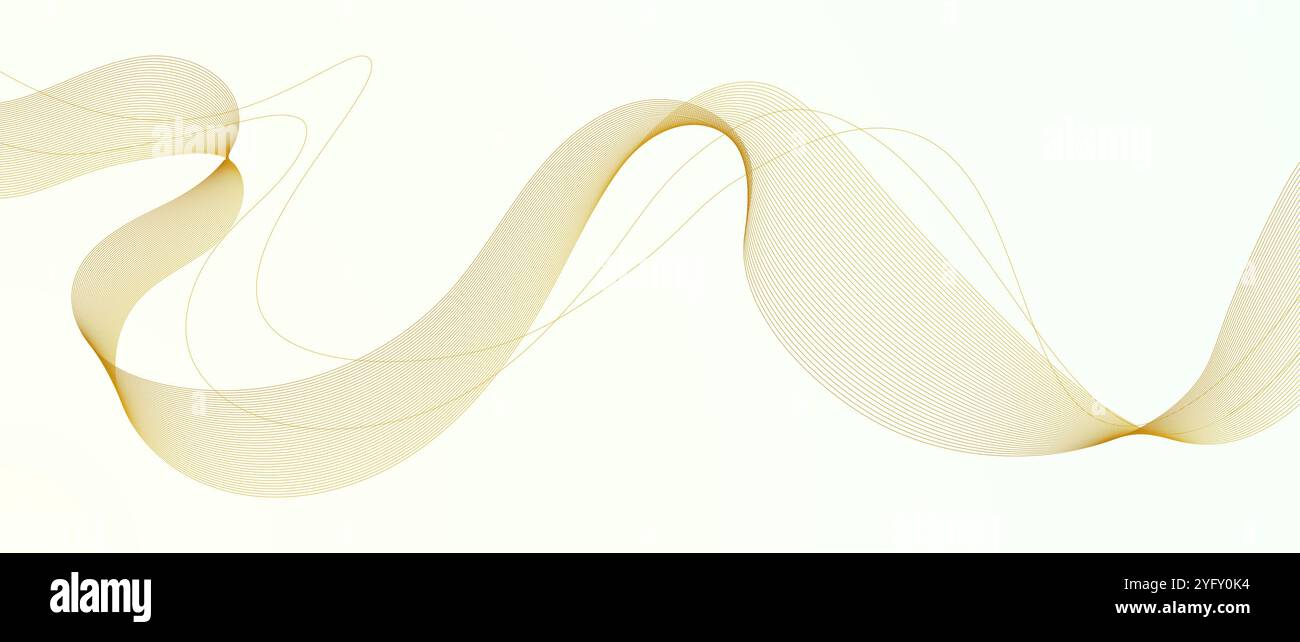 Abstract background with gold lines wave. Vector illustration Stock ...