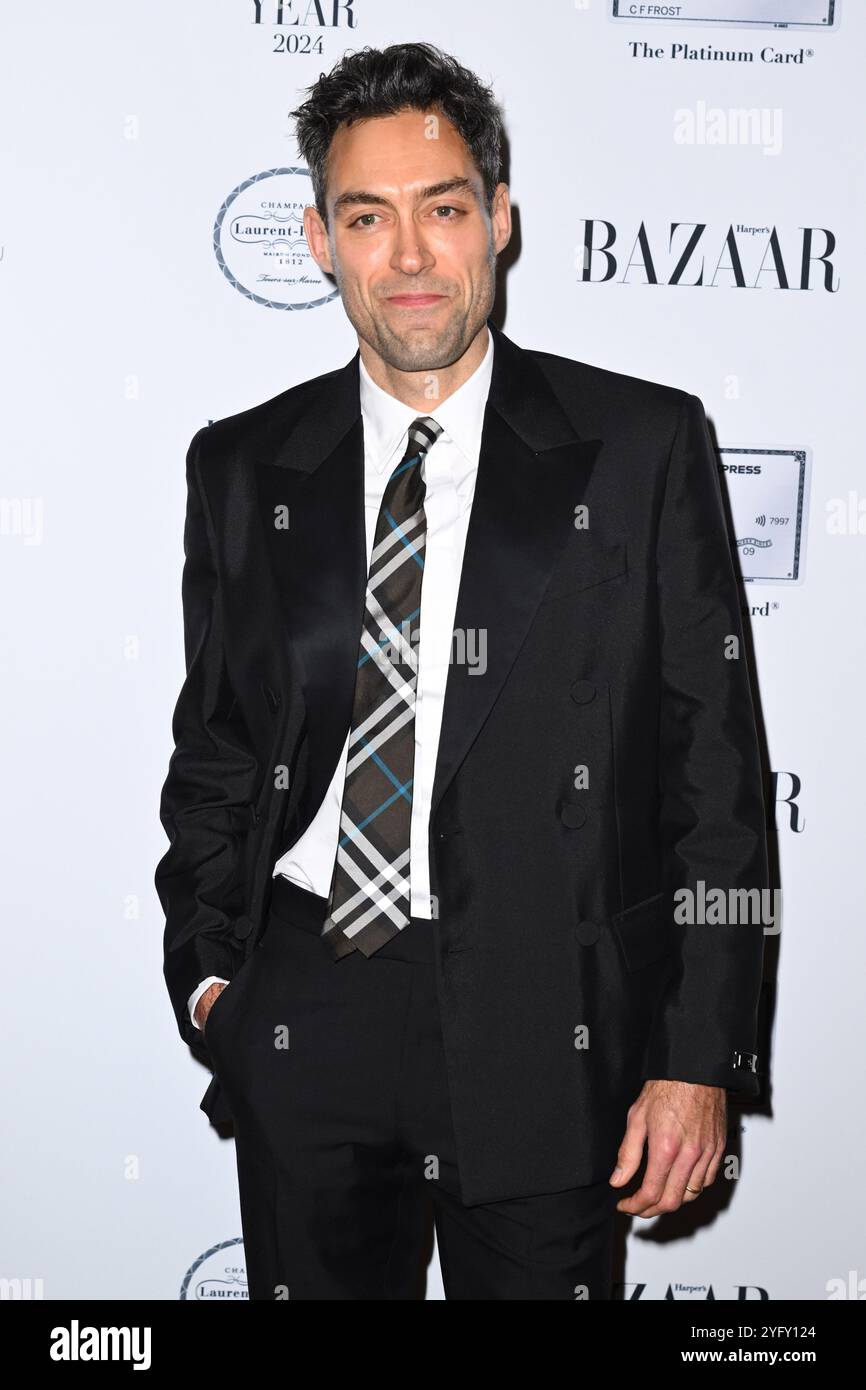 London, UK. 5 November 2024. Alex Hassell attending the Harper's Bazaar ...