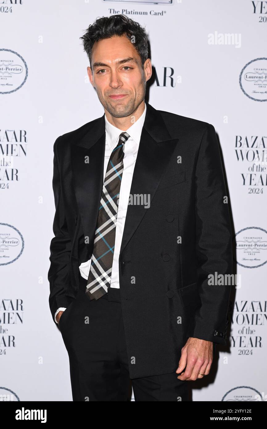 London, UK. 5 November 2024. Alex Hassell attending the Harper's Bazaar ...