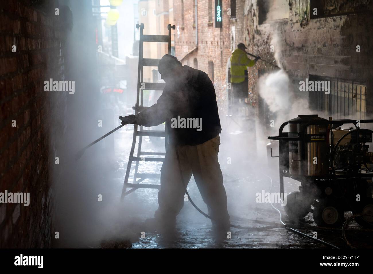 Seattle, USA. 5th Nov, 2024. Day two of the 4-day cleaning of the ...