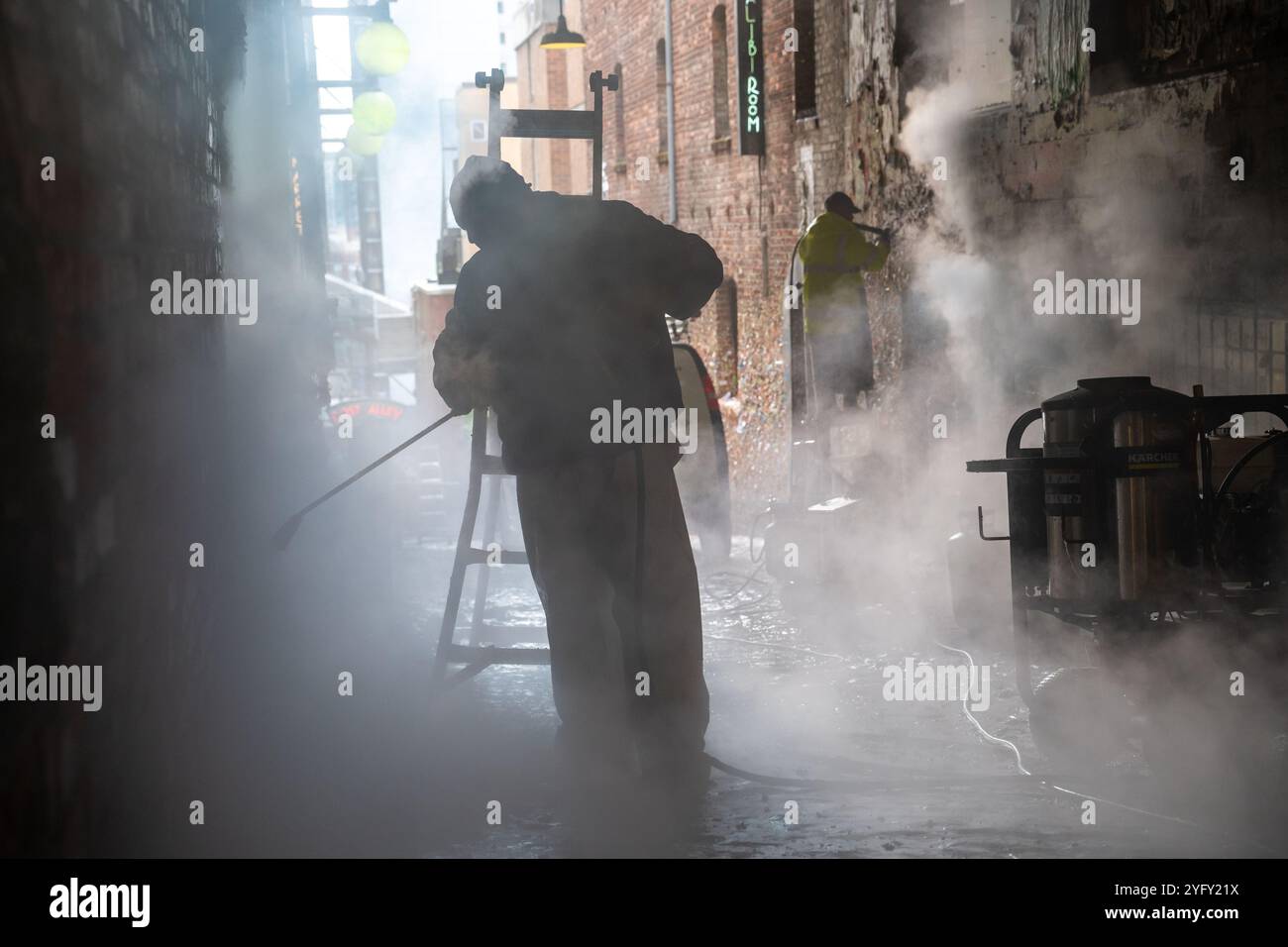 Seattle, USA. 5th Nov, 2024. Day two of the 4-day cleaning of the ...