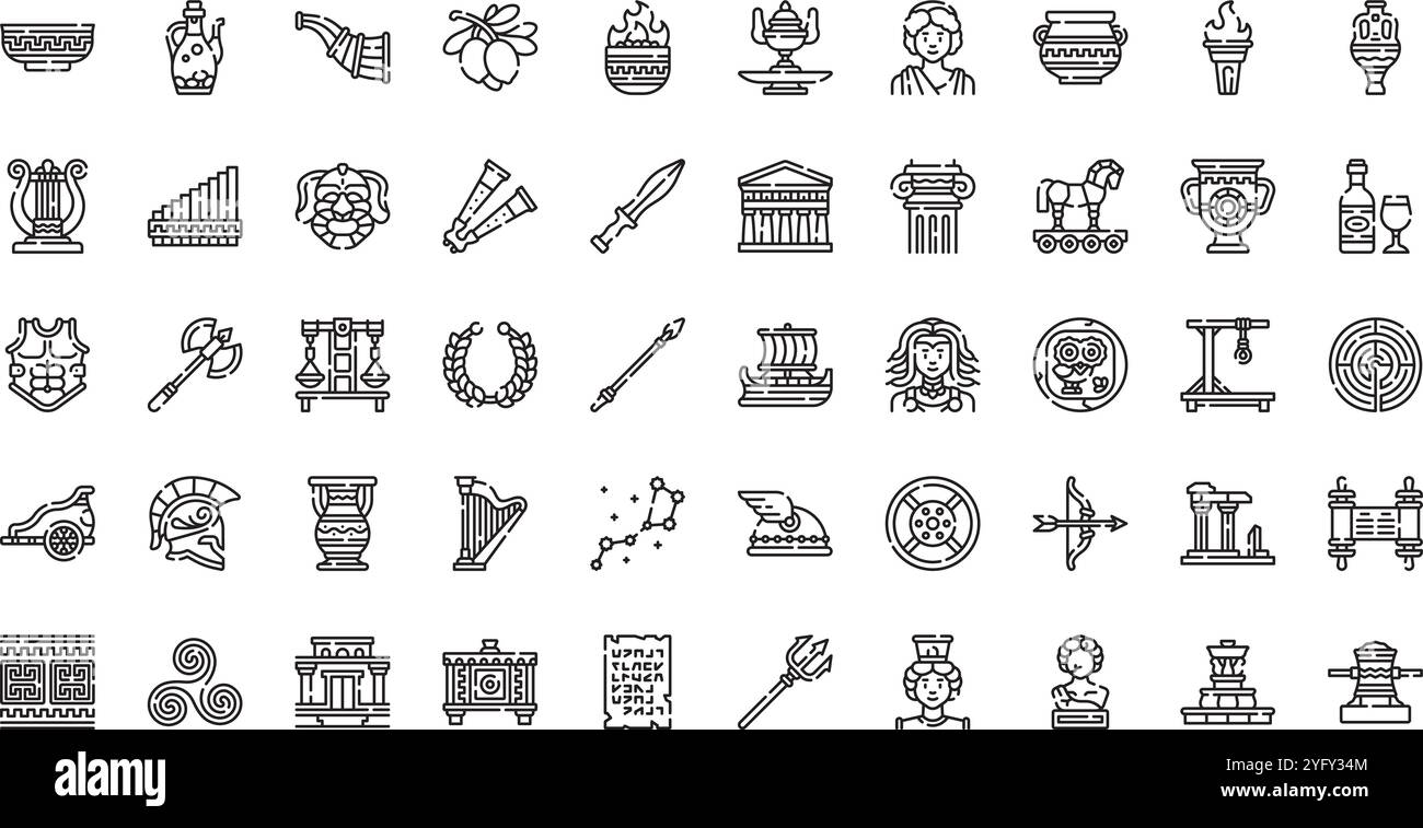 Mythology icons high quality hi-res stock photography and images - Alamy