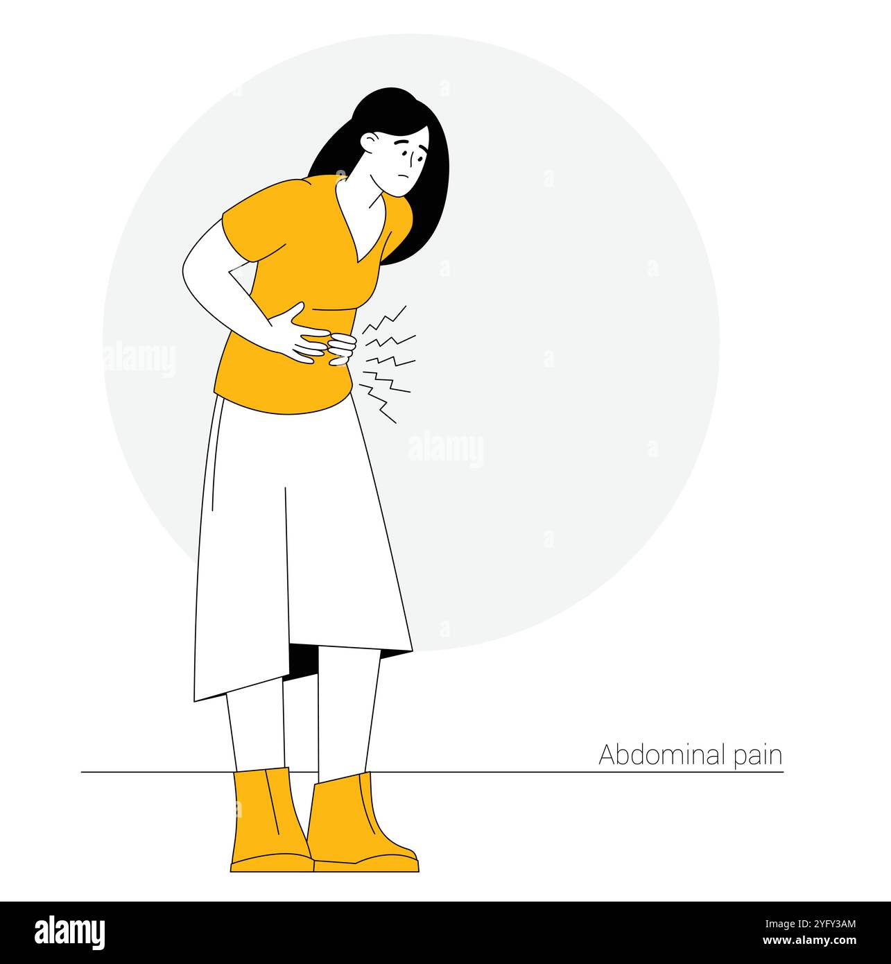 Abdominal pain cartoon hi-res stock photography and images - Alamy