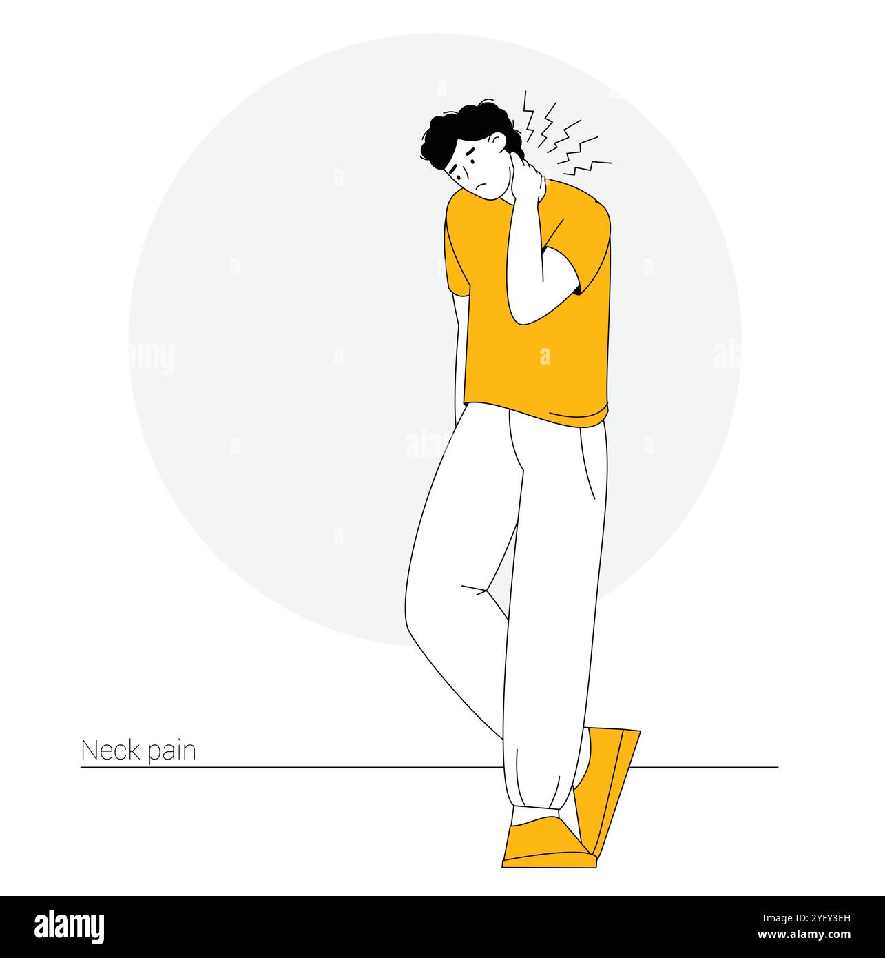 Woman neck inflammation Stock Vector Images - Alamy