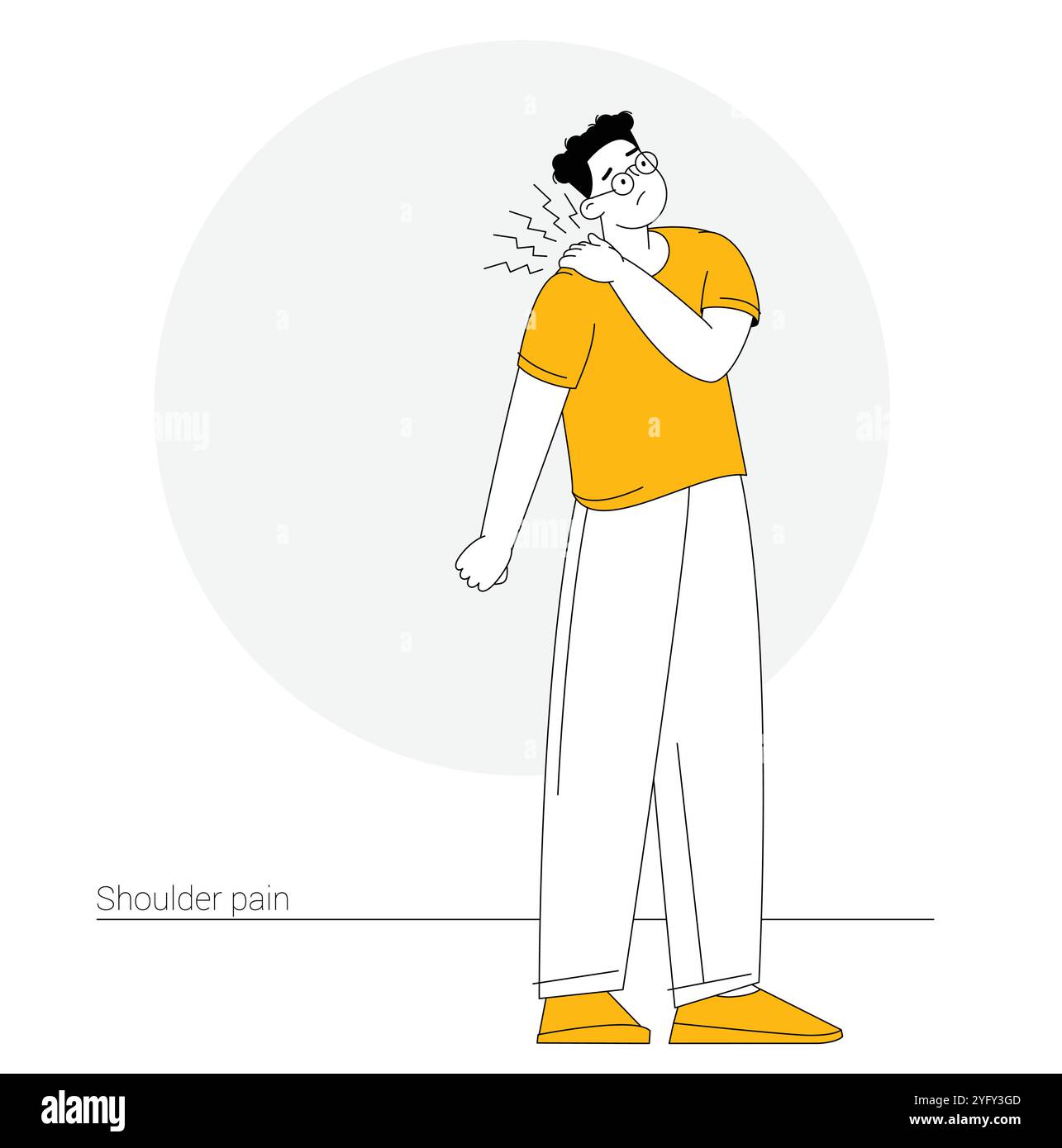 Painful shoulder anatomy Stock Vector Images - Alamy