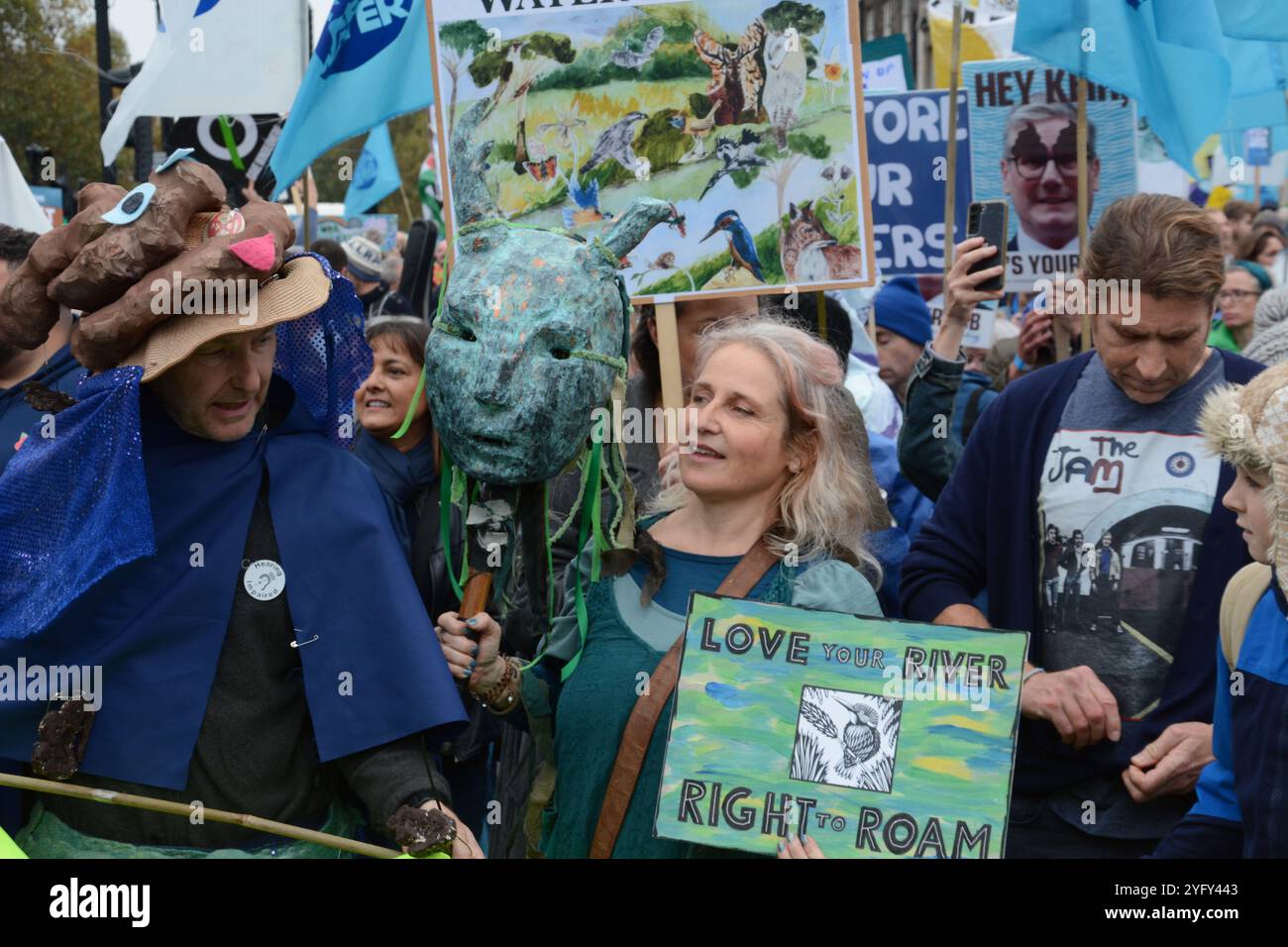 The River Action March for Clean Water in London 3rd November 2024 ...