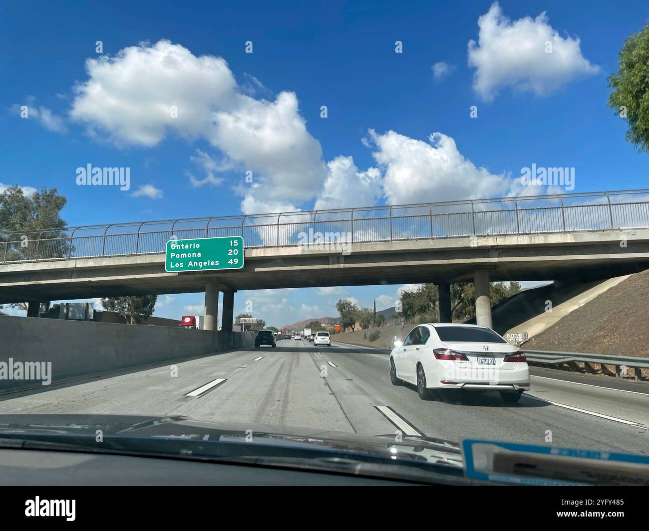 Driving on Los Angeles freeways, Los Angeles, California, USA Stock ...