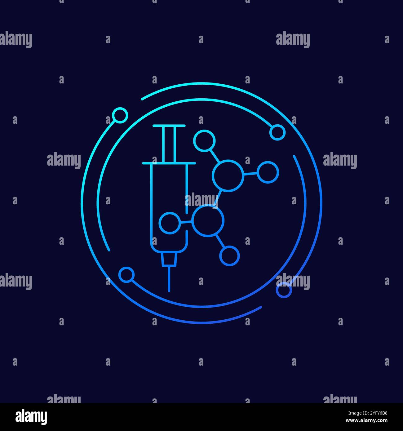 Biotechnology linear icon biotech Stock Vector Images - Alamy