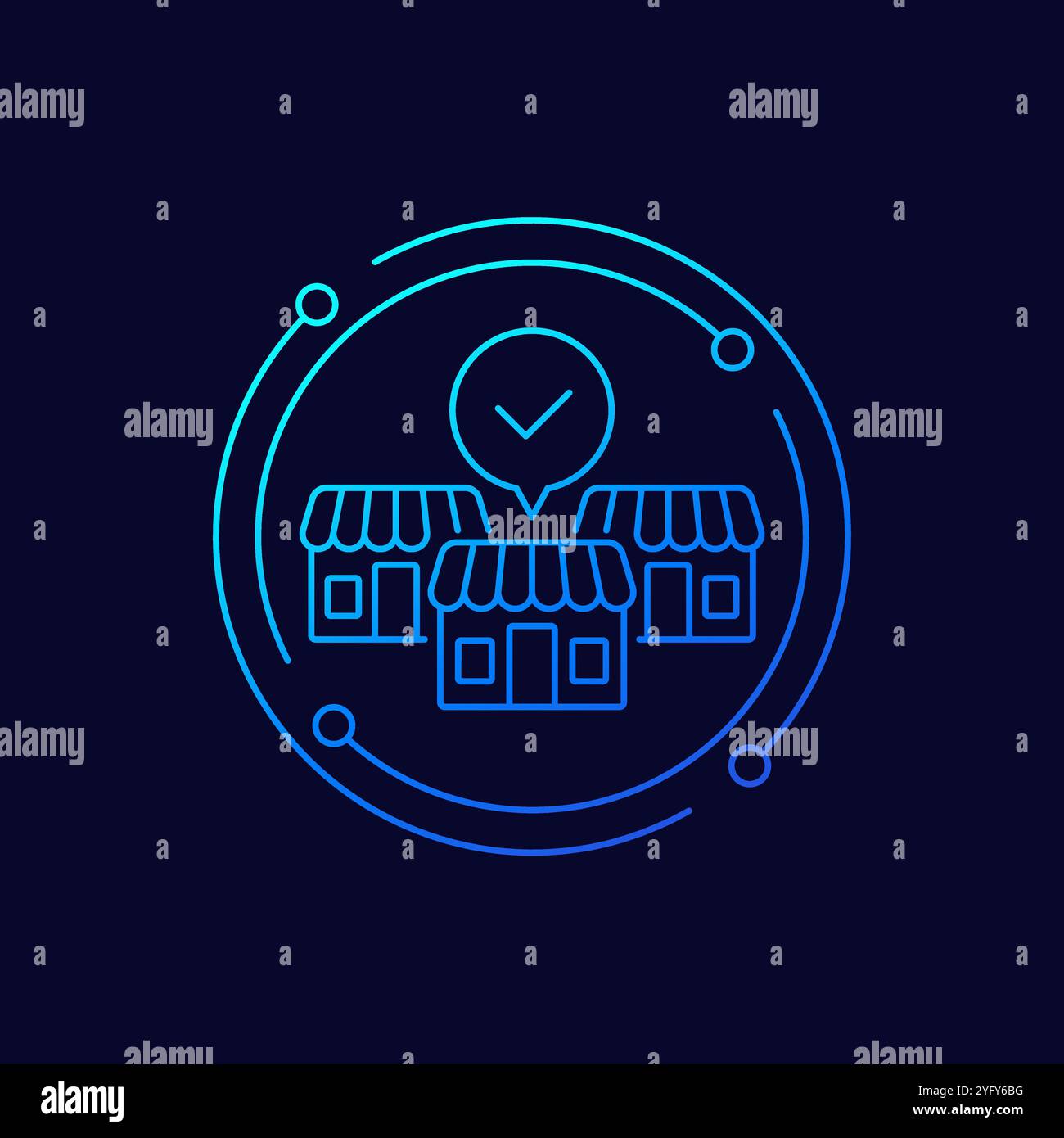 franchise icon in linear design Stock Vector Image & Art - Alamy