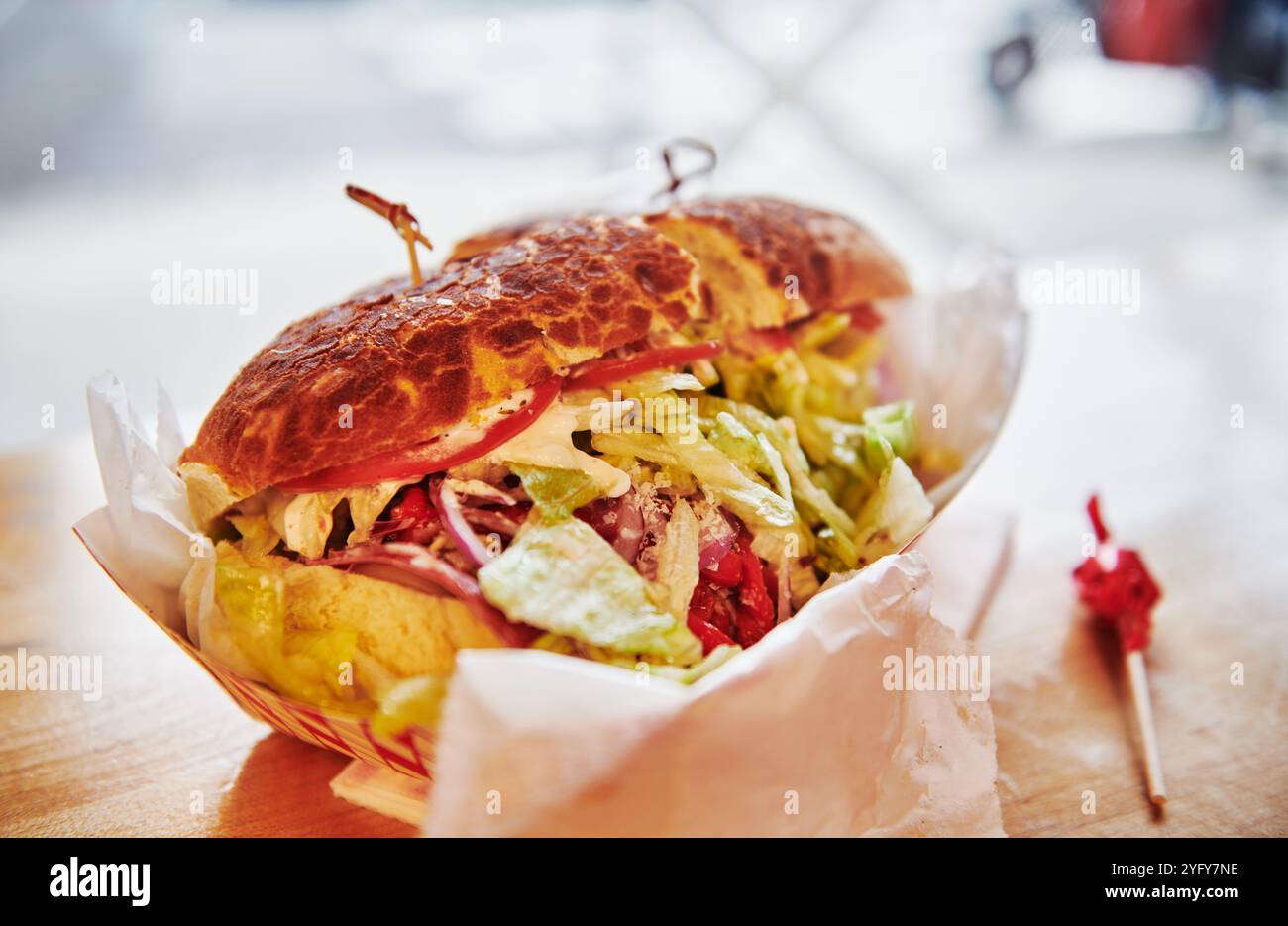 San Francisco, mission district style sandwich on Dutch crunch bread ...