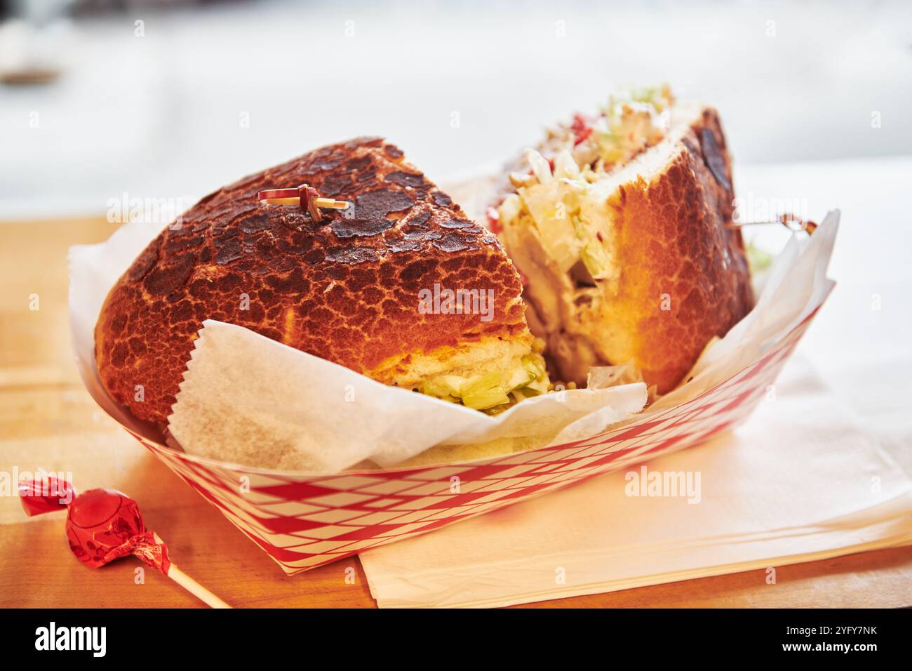 San Francisco, mission district style sandwich on Dutch crunch bread ...