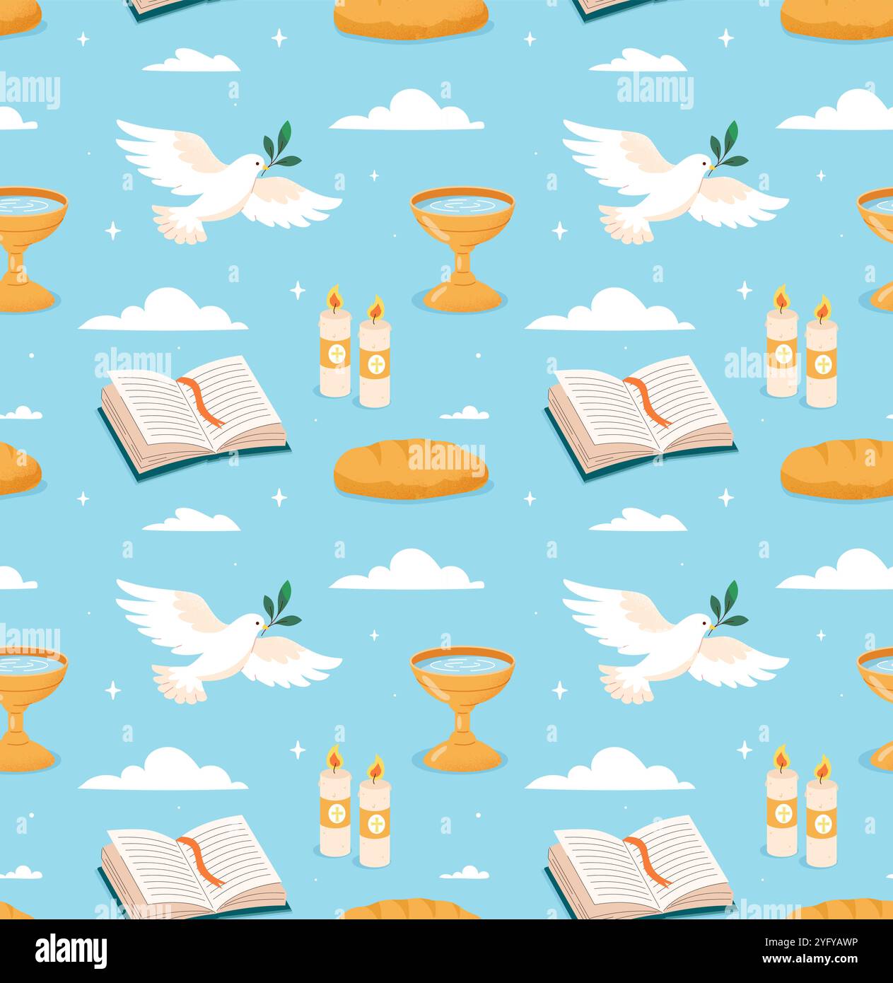 Dove on the cross Stock Vector Images - Alamy