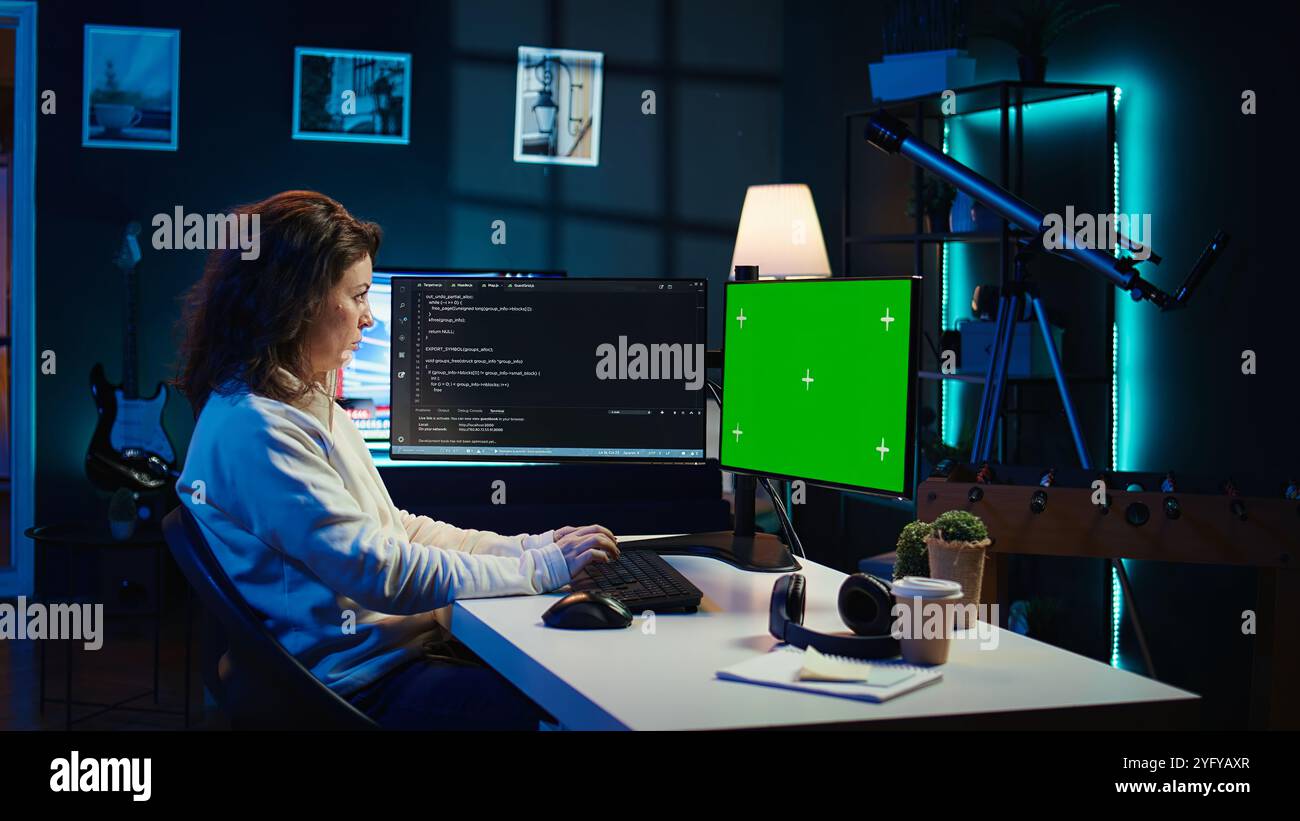 Admin using green screen hi-res stock photography and images - Alamy